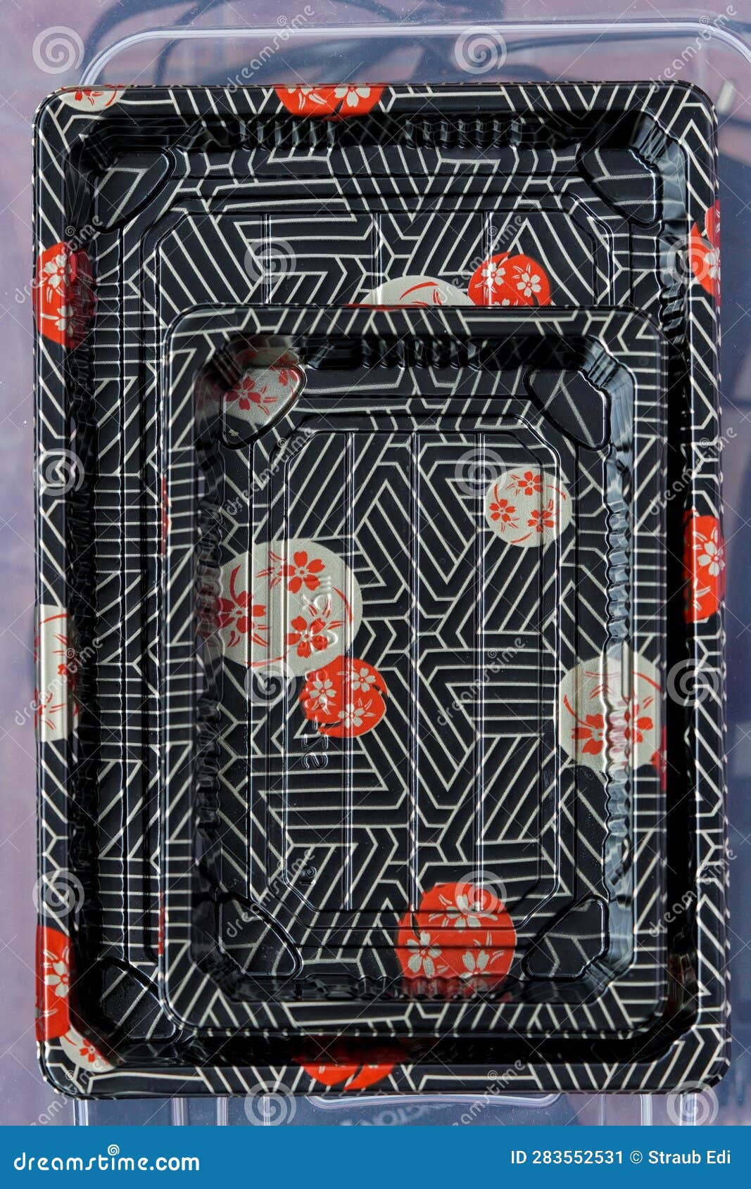 Plastic Trays for Sushi - Texture Stock Image - Image of trays, texture ...