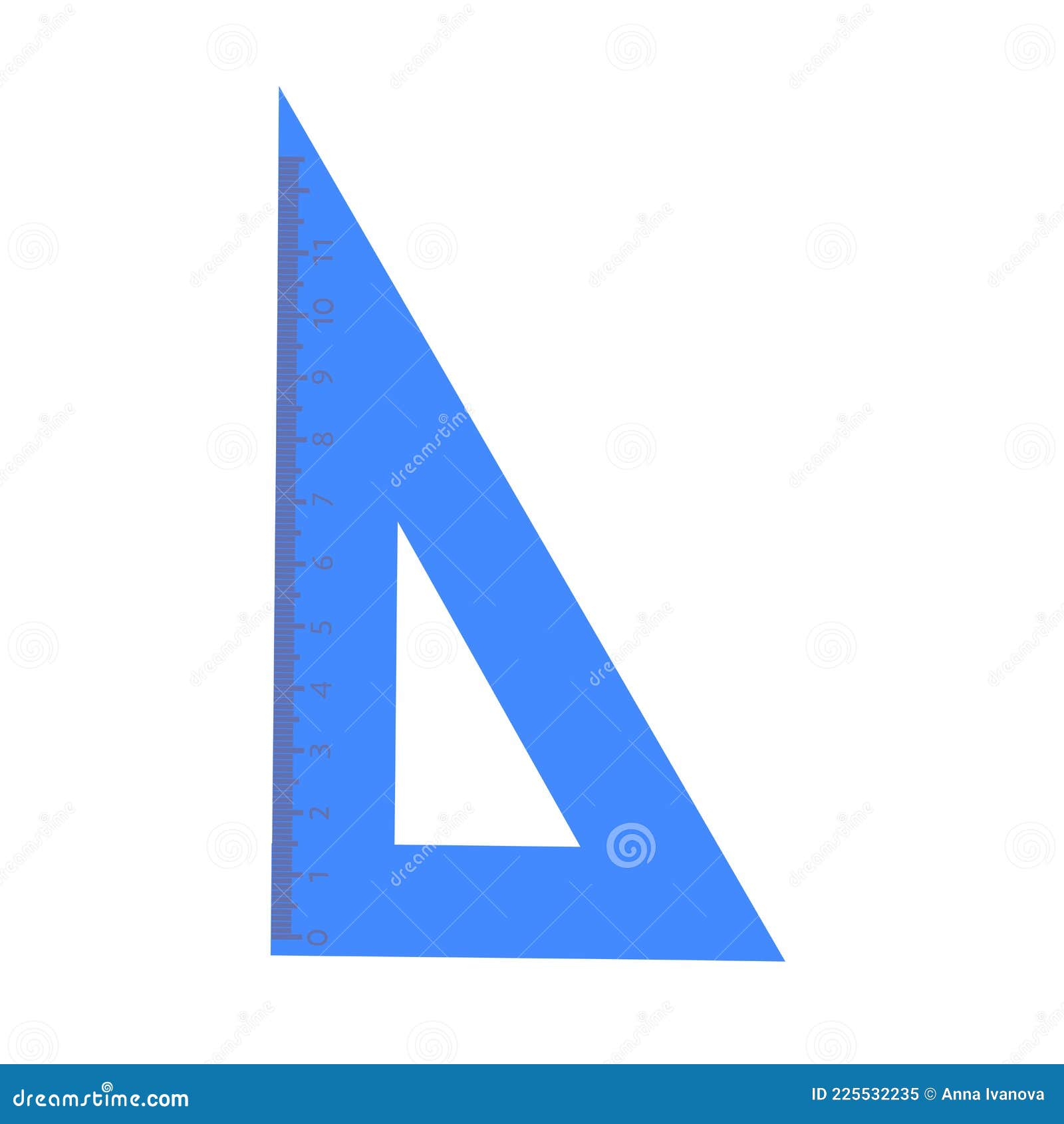 Plastic Triangular Ruler Cartoon Vector | CartoonDealer.com #162263203