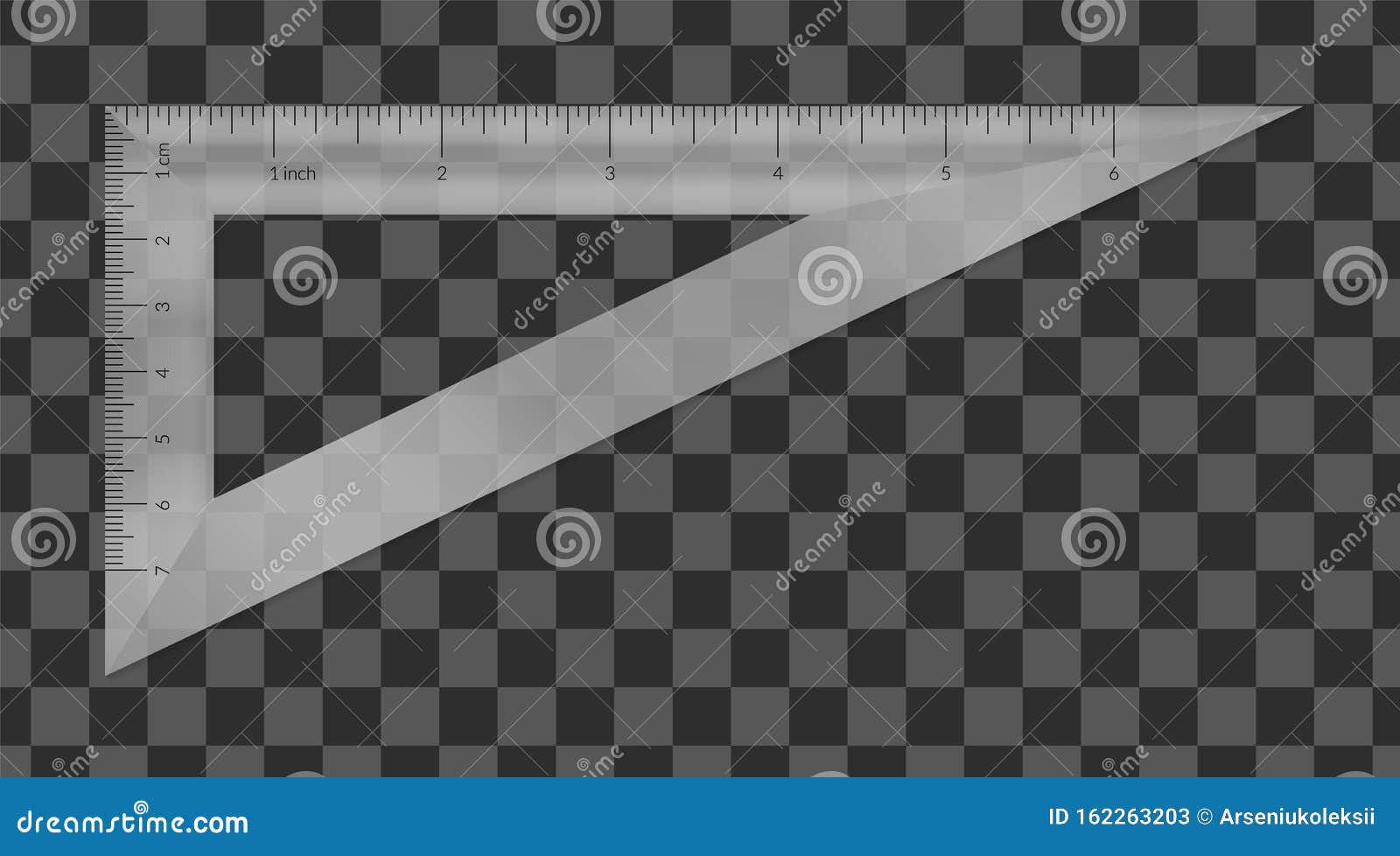 Plastic Triangular Ruler Cartoon Vector | CartoonDealer.com #162263203