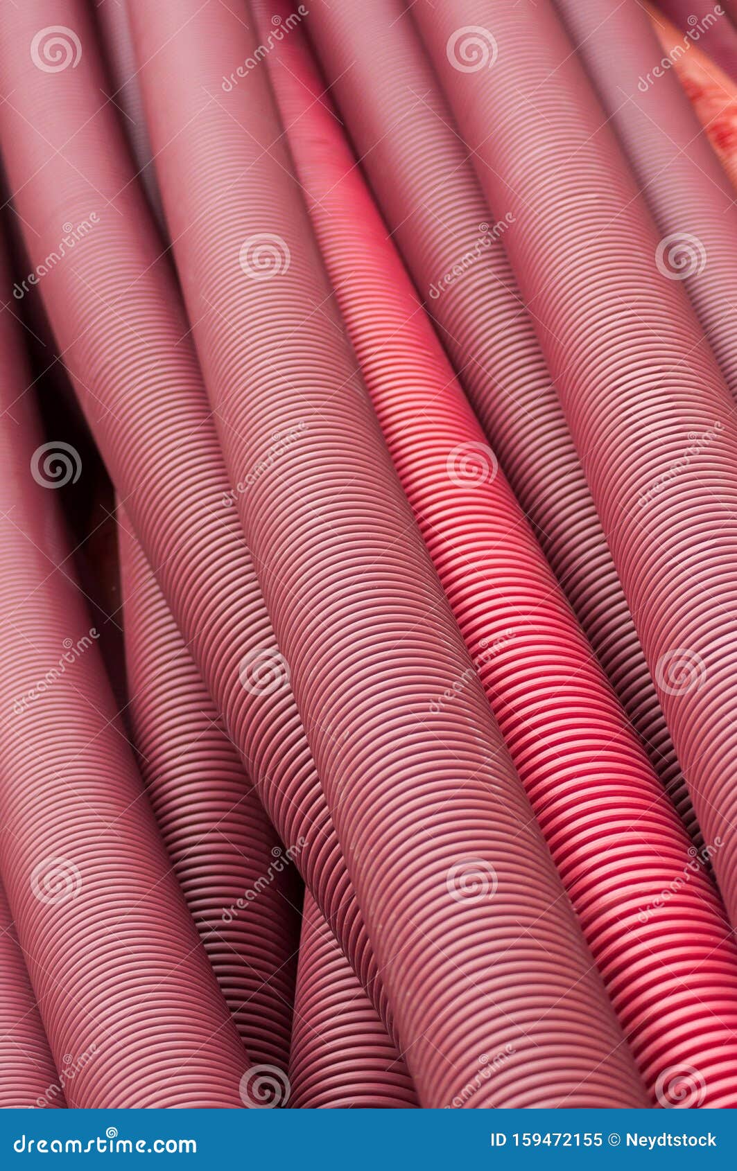 Plastic Tubes in Construction Site Stock Image - Image of color, object ...