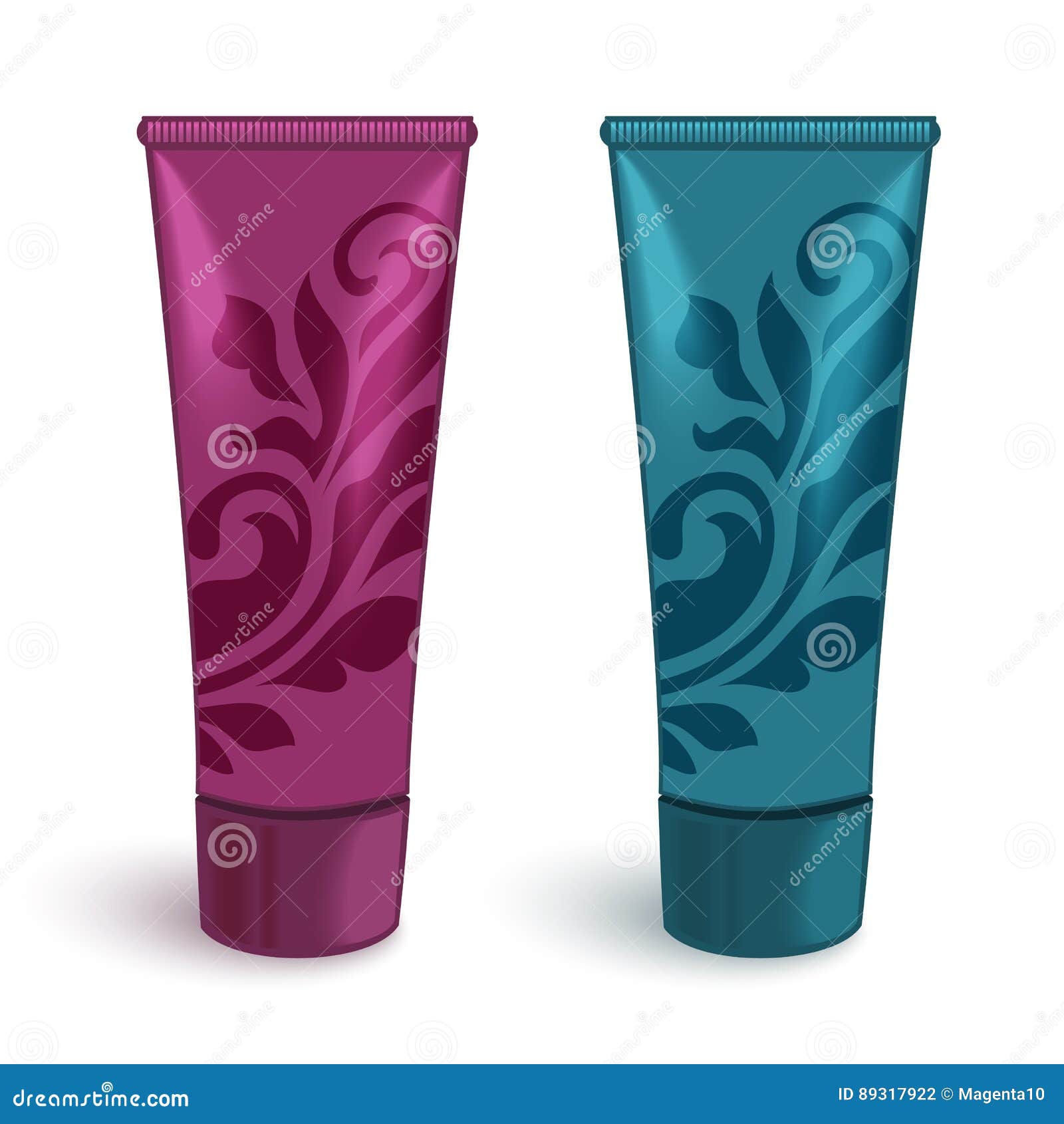 Plastic Tubes, Cosmetic Packaging Design Stock Vector - Illustration of ...