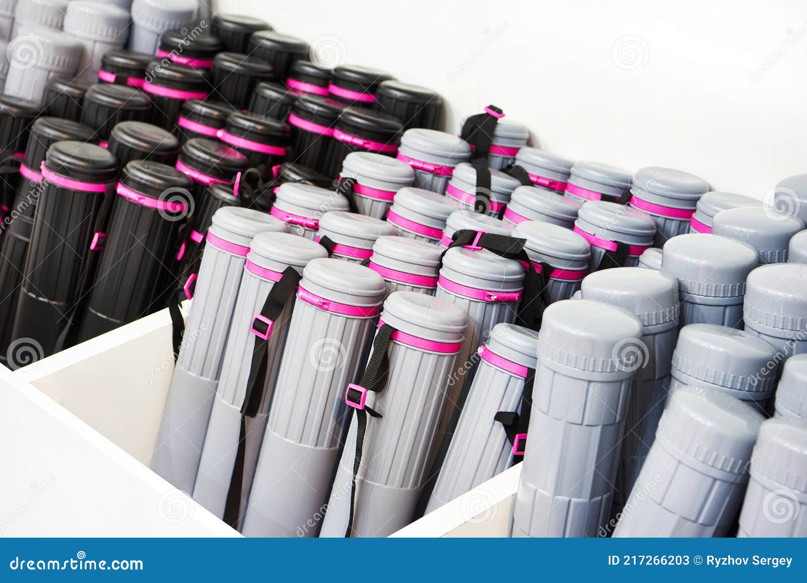 Plastic Tubes for Storing Drawings Stock Image - Image of barrel ...