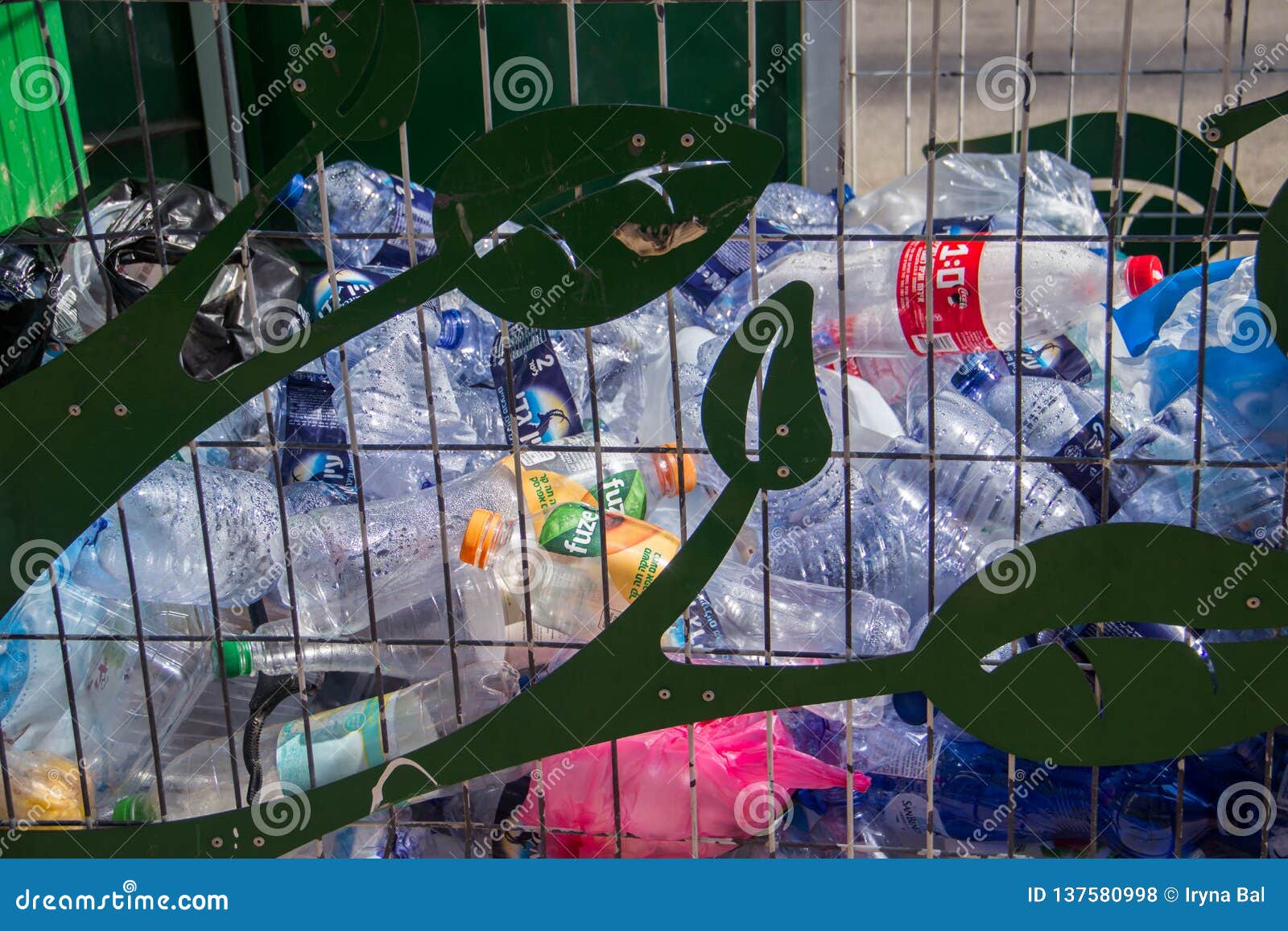 Plastic Used Packaging in a Special Trash Container Editorial Stock ...