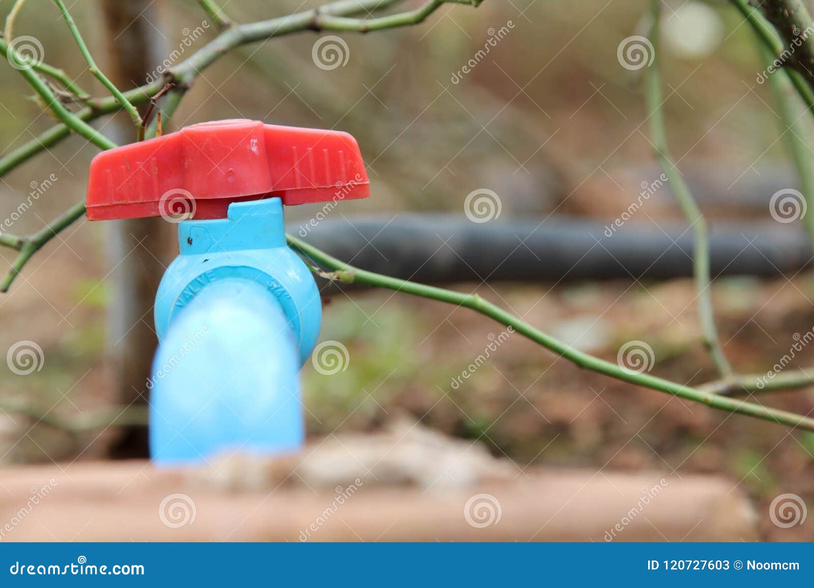 Plastic Valve for Control the Water Flow. Stock Image - Image of tool ...