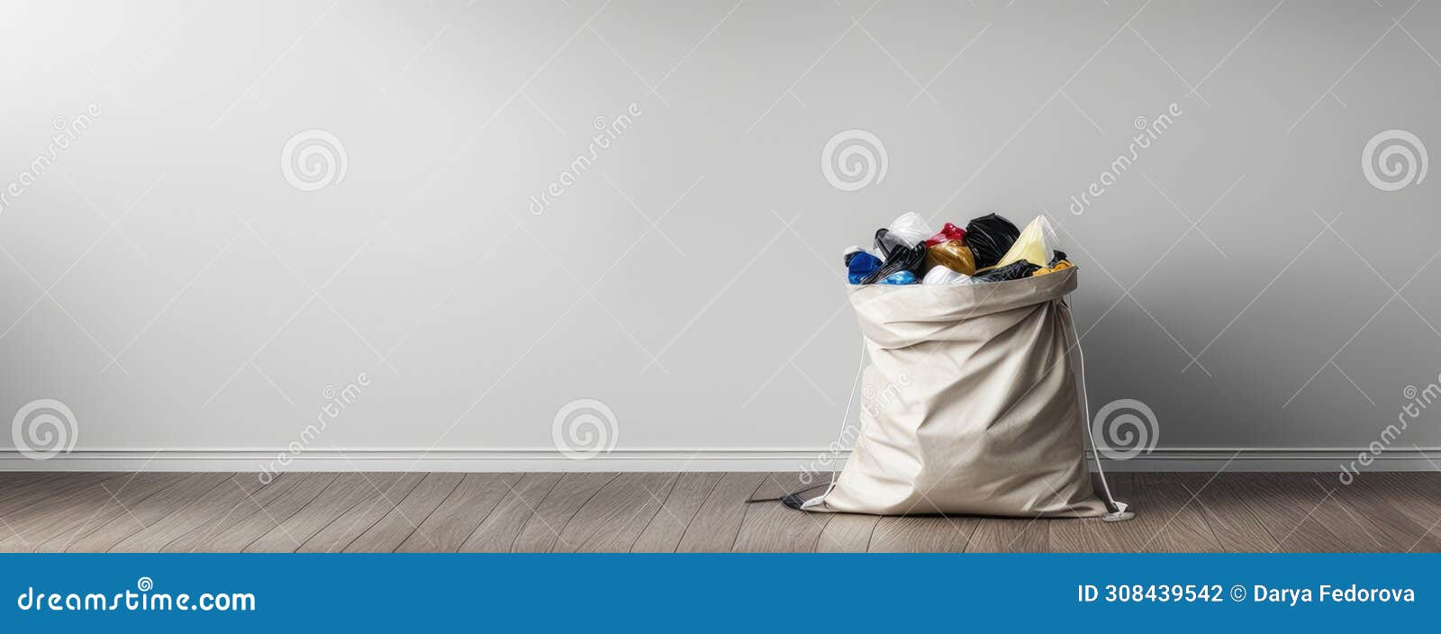 Plastic Waste Bag with Assorted Disposable Containers Stock Photo ...