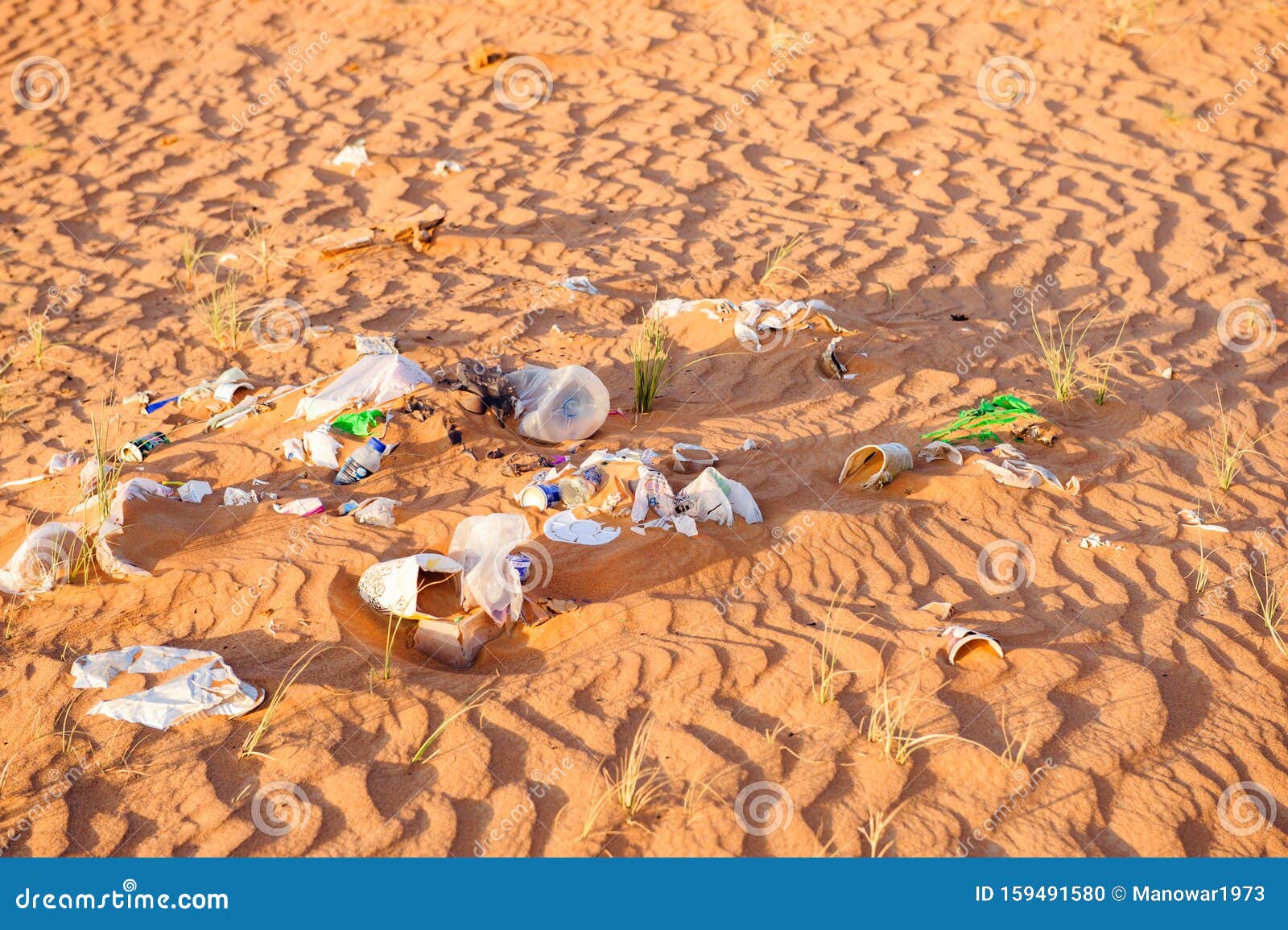 Plastic Waste, Bags Packaging and Other Rubbish Trash Abandoned in a ...