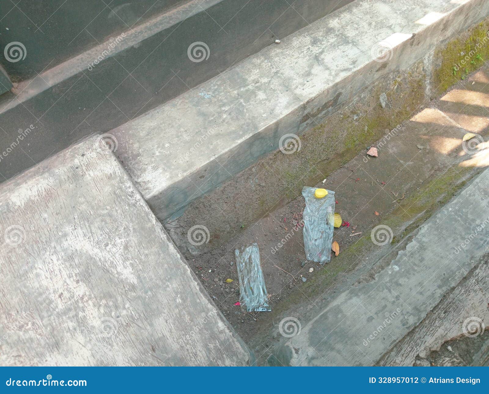 Plastic Waste Can Be Seen Lying in the Gutter Stock Photo - Image of ...