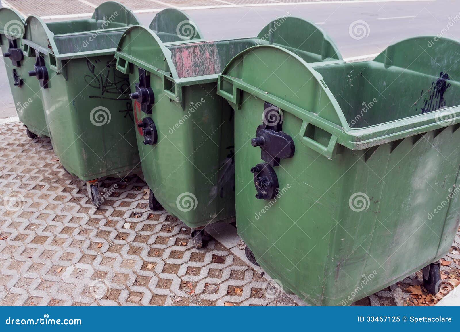 Plastic waste containers stock image. Image of routine - 33467125