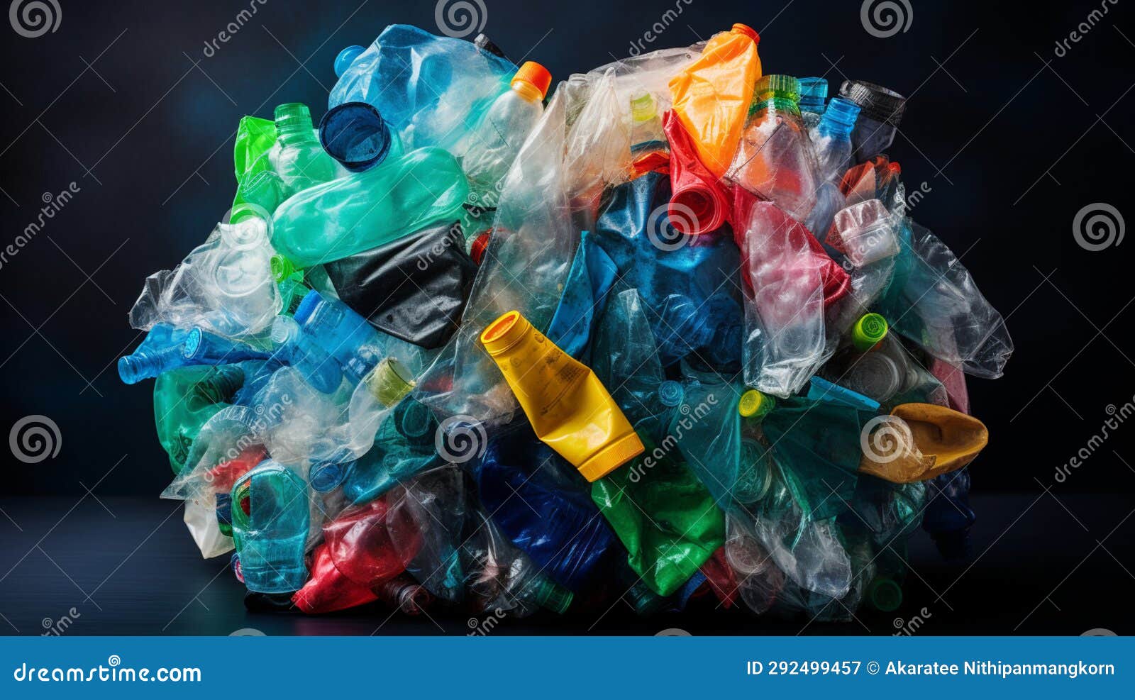 Plastic Waste Garbage Used Bottle Stock Illustration - Illustration of ...