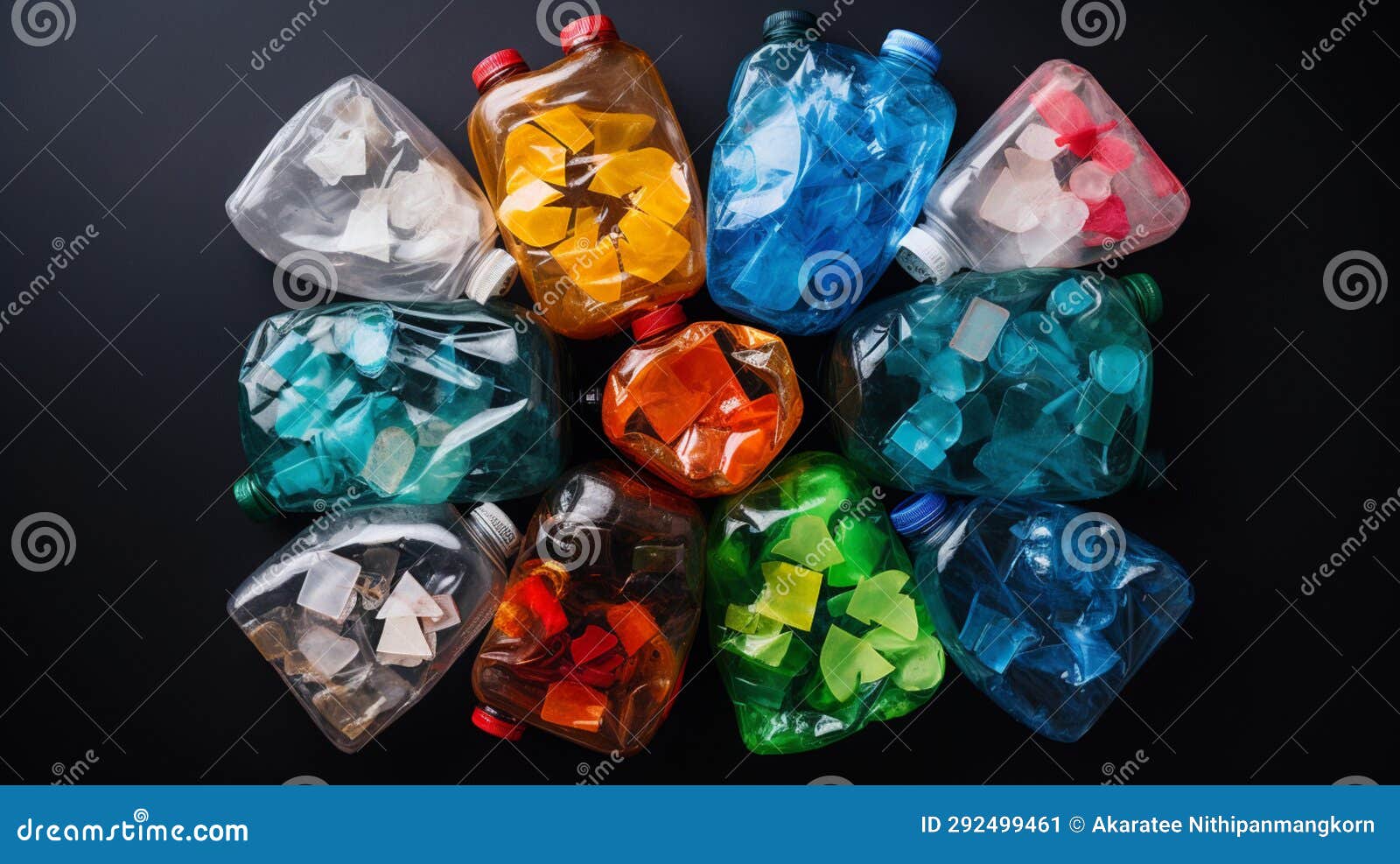 Plastic Waste Garbage Used Bottle Stock Illustration - Illustration of ...