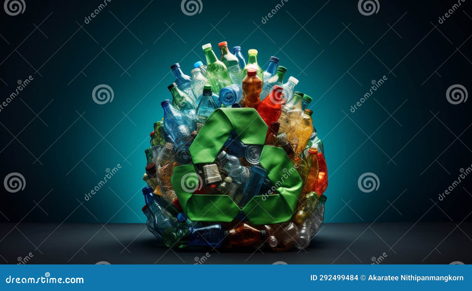 Plastic Waste Garbage Used Bottle Stock Illustration - Illustration of ...