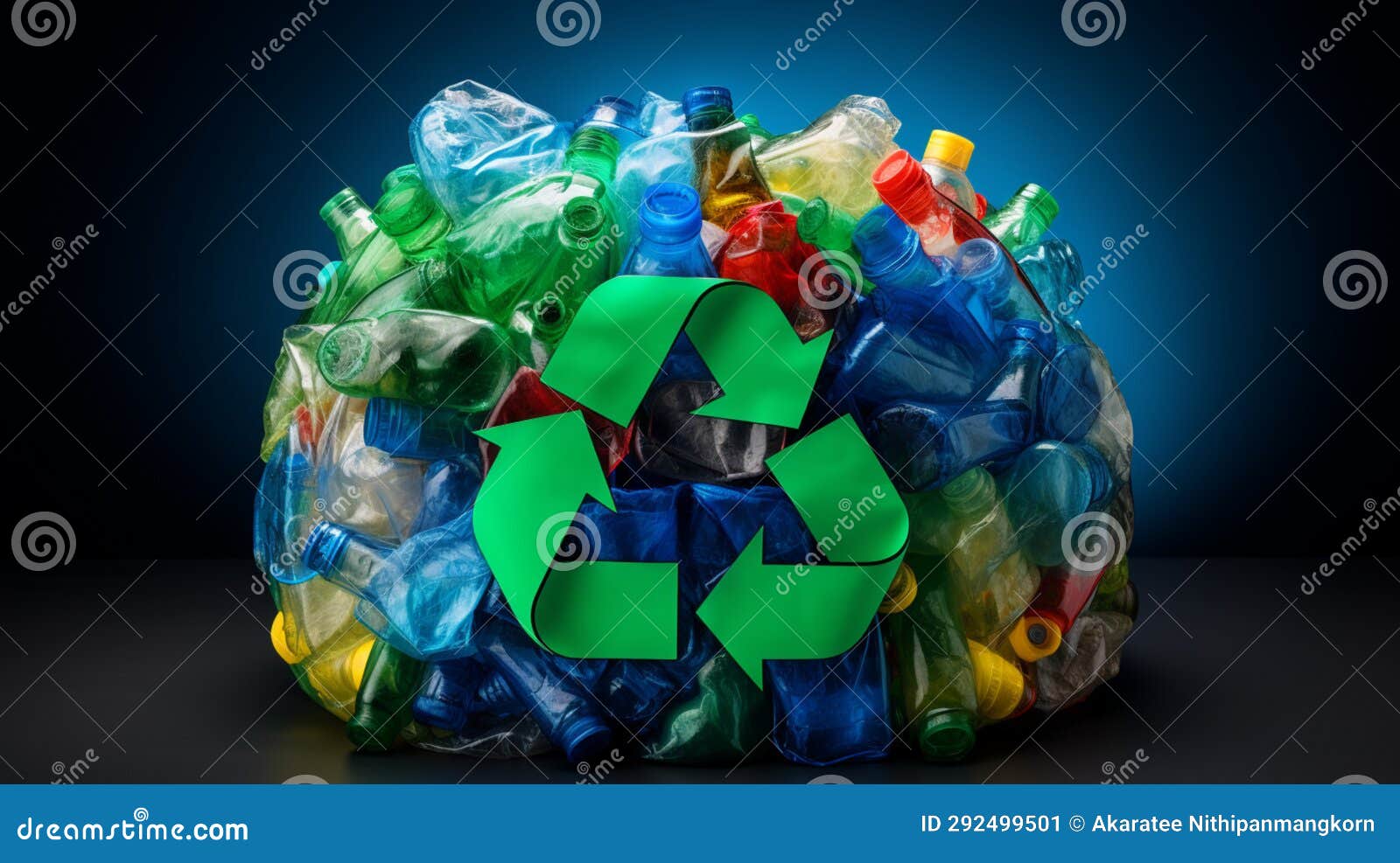 Plastic Waste Garbage Used Bottle Stock Illustration - Illustration of ...