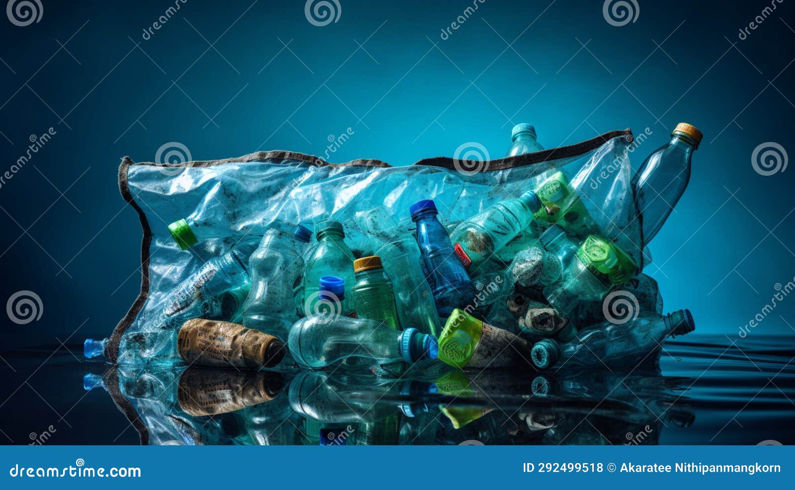 Plastic Waste Garbage Used Bottle Stock Illustration - Illustration of ...