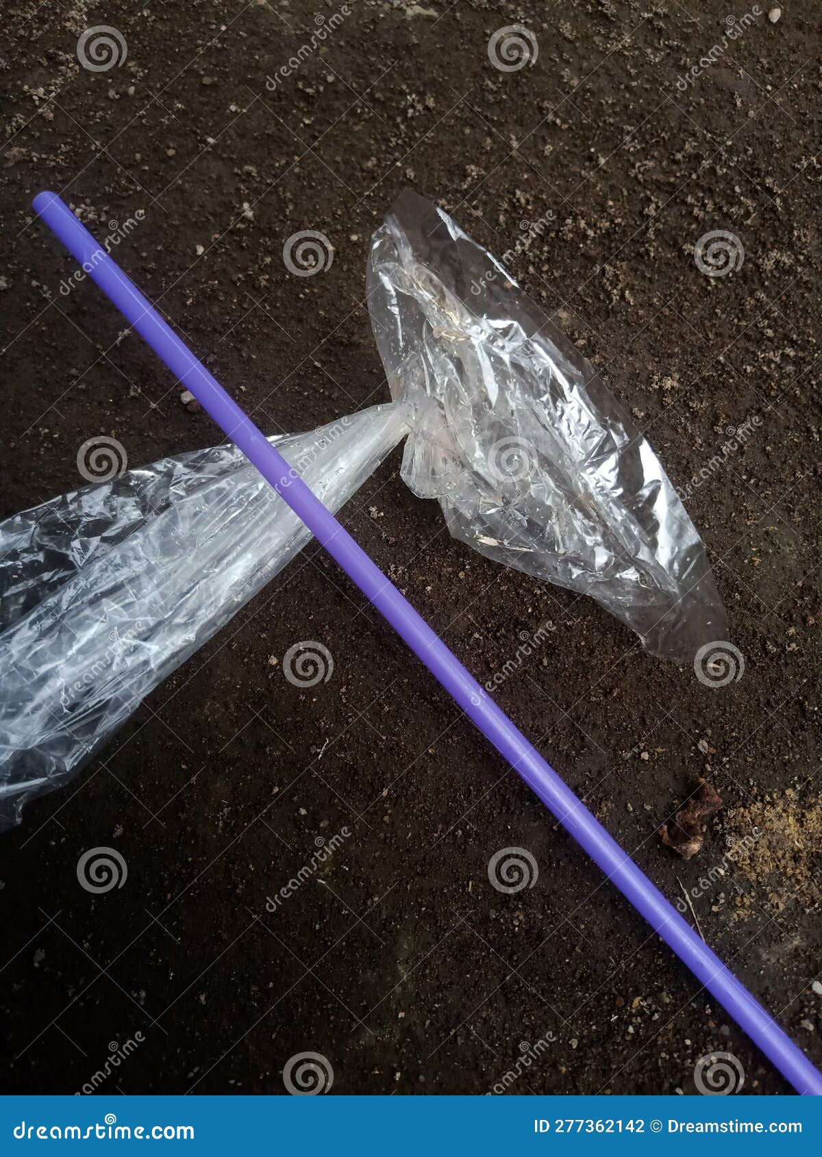 Plastic Waste on the Ground Stock Photo - Image of blue, light: 277362142