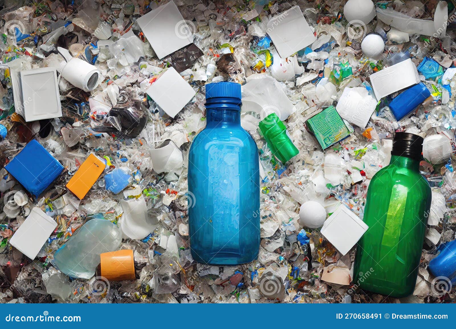 Plastic Waste in Human Life, Recycling of Plastic Garbage Stock ...