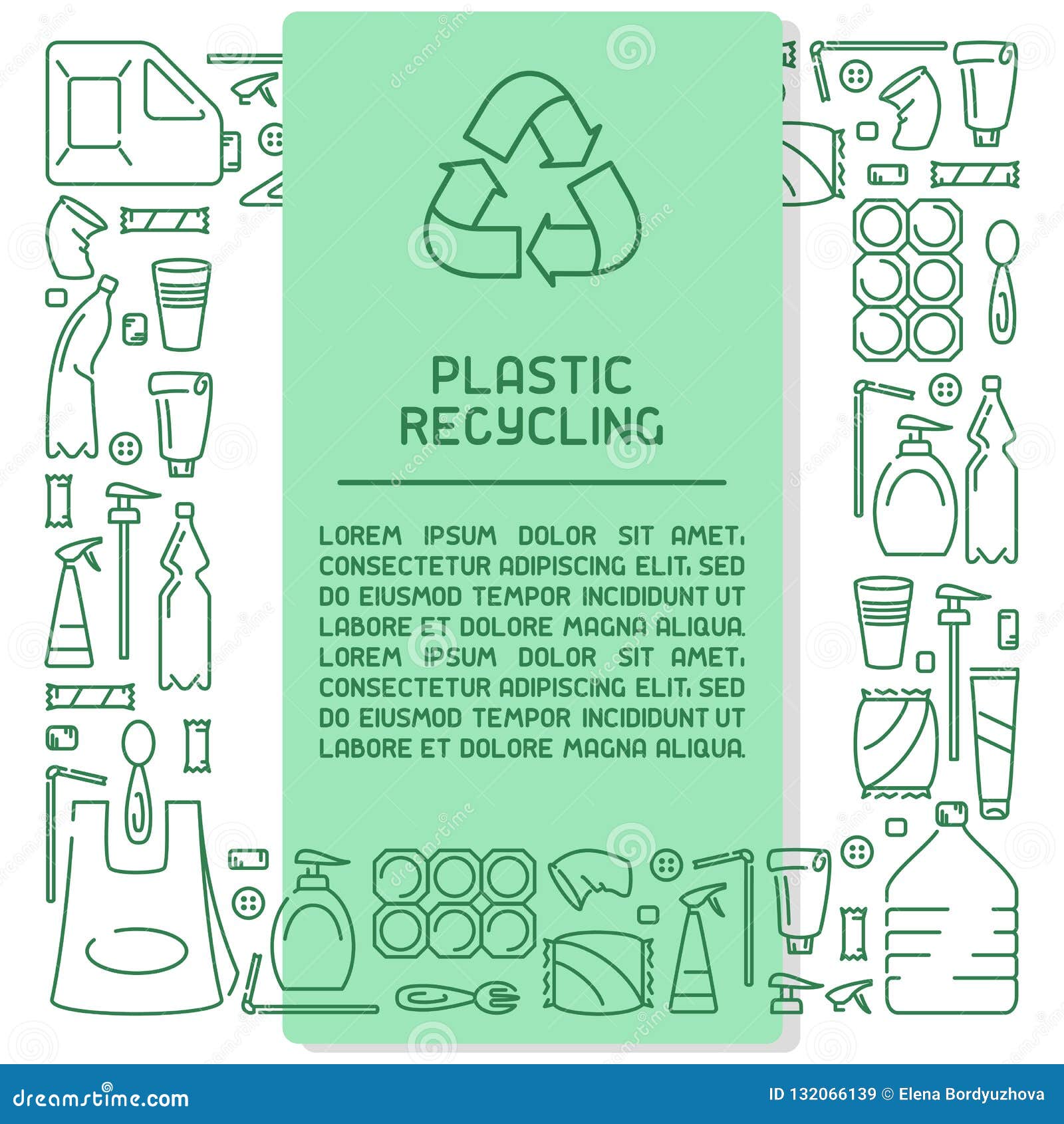 Plastic Waste Information Banner Stock Vector - Illustration of card ...