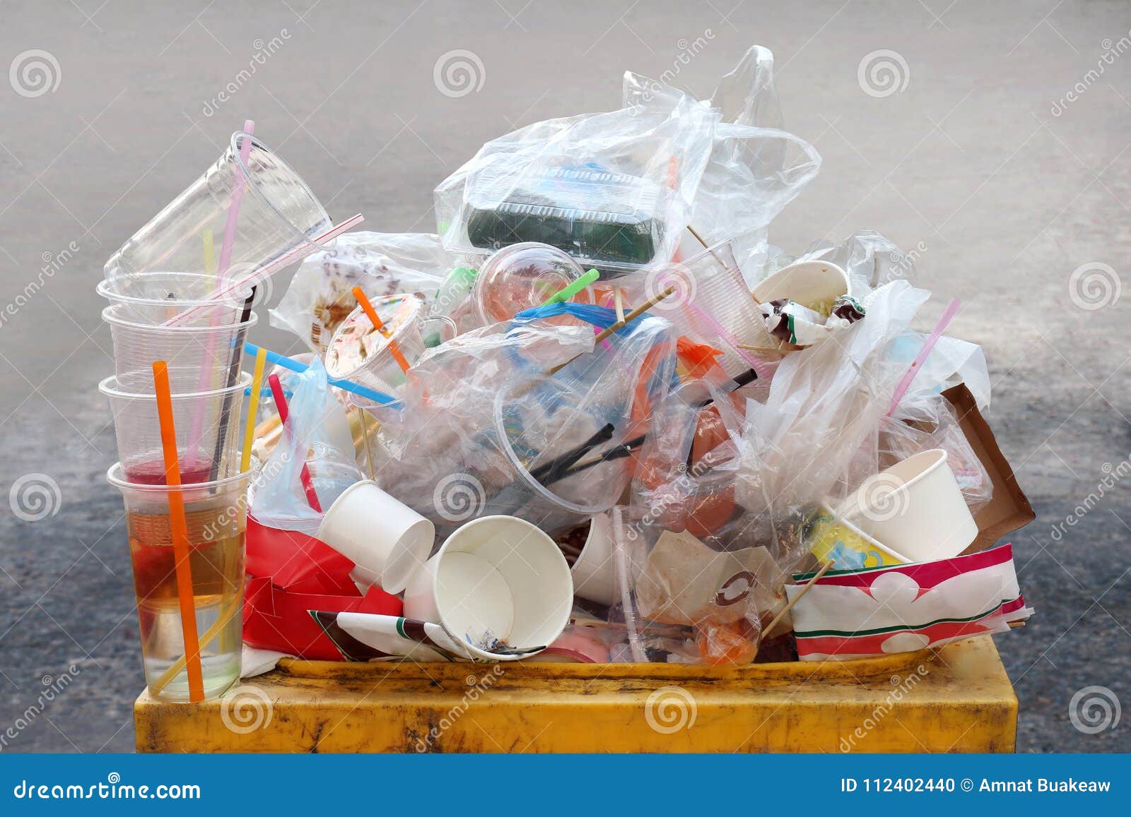 Waste Lots Pile Of Garbage Black Bags Plastic Stack On The Floor Ground ...