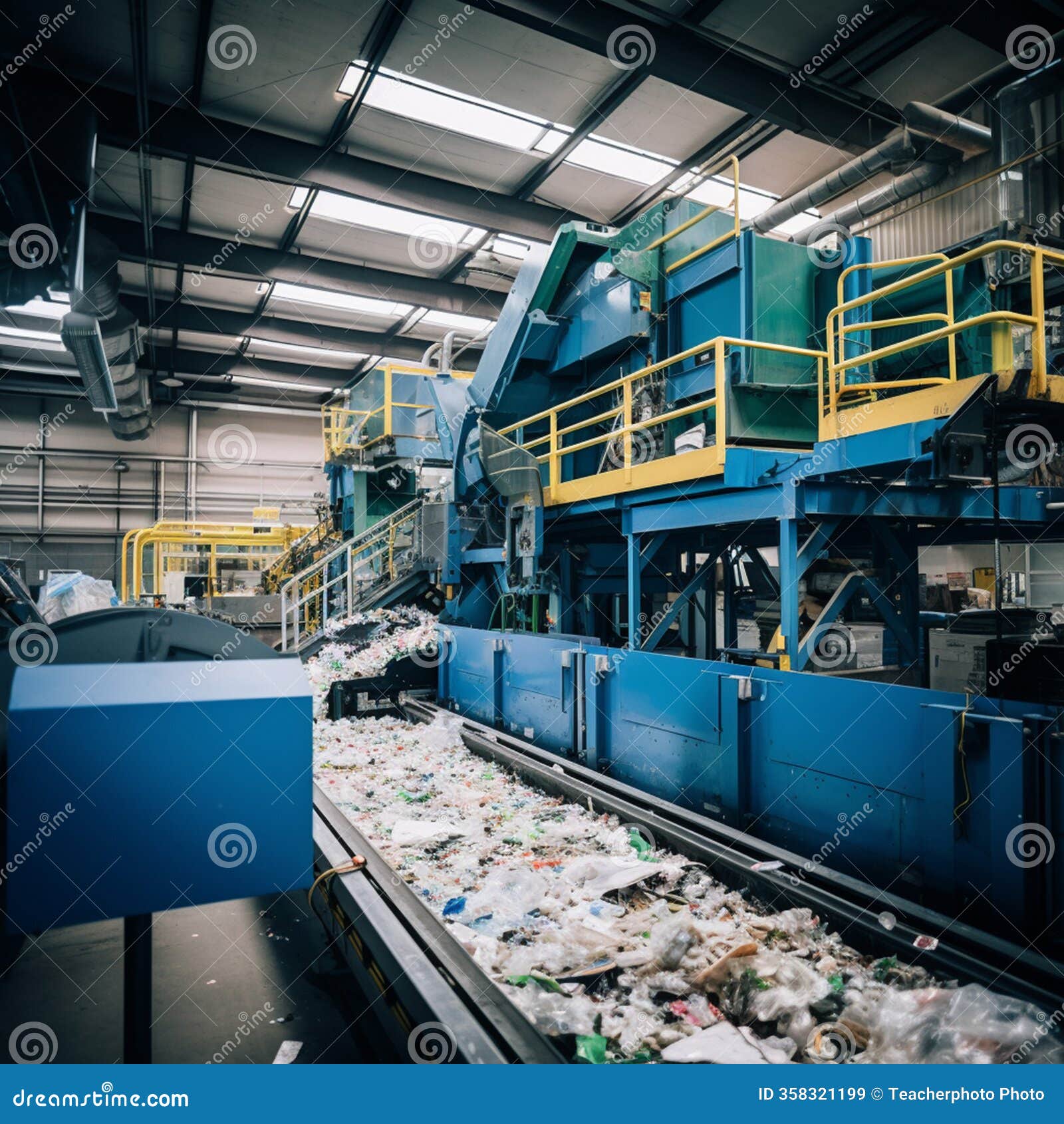 Plastic Waste Management In An Industrial Recycling Plant Royalty-Free ...