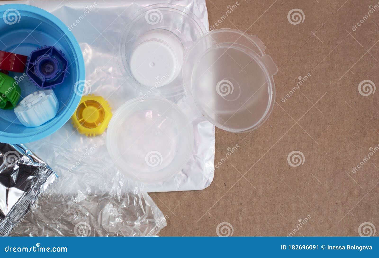 Plastic Waste for Recycling. Disposable Plastic Stock Image - Image of ...