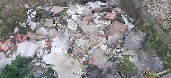 Plastic Waste is Scattered on the Ground Editorial Stock Photo - Image ...