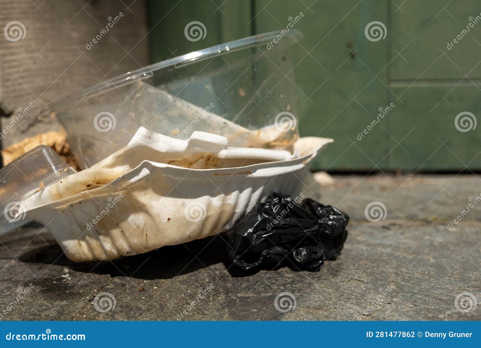 Plastic Waste on a Sidewalk Stock Photo - Image of rubbish, disposal ...
