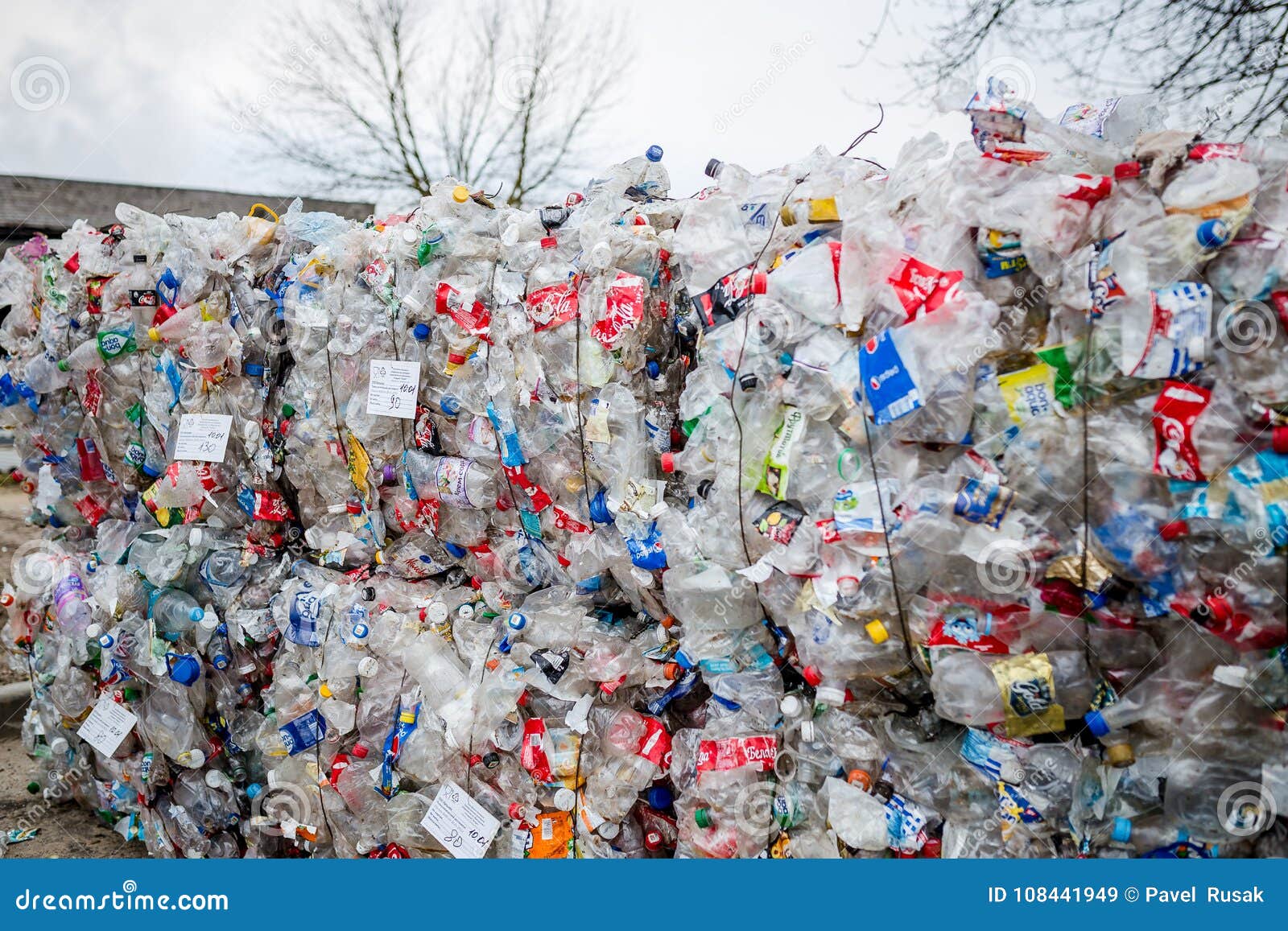 Plastic Waste is in the Warehouse at the Garbage Disposal Plant ...