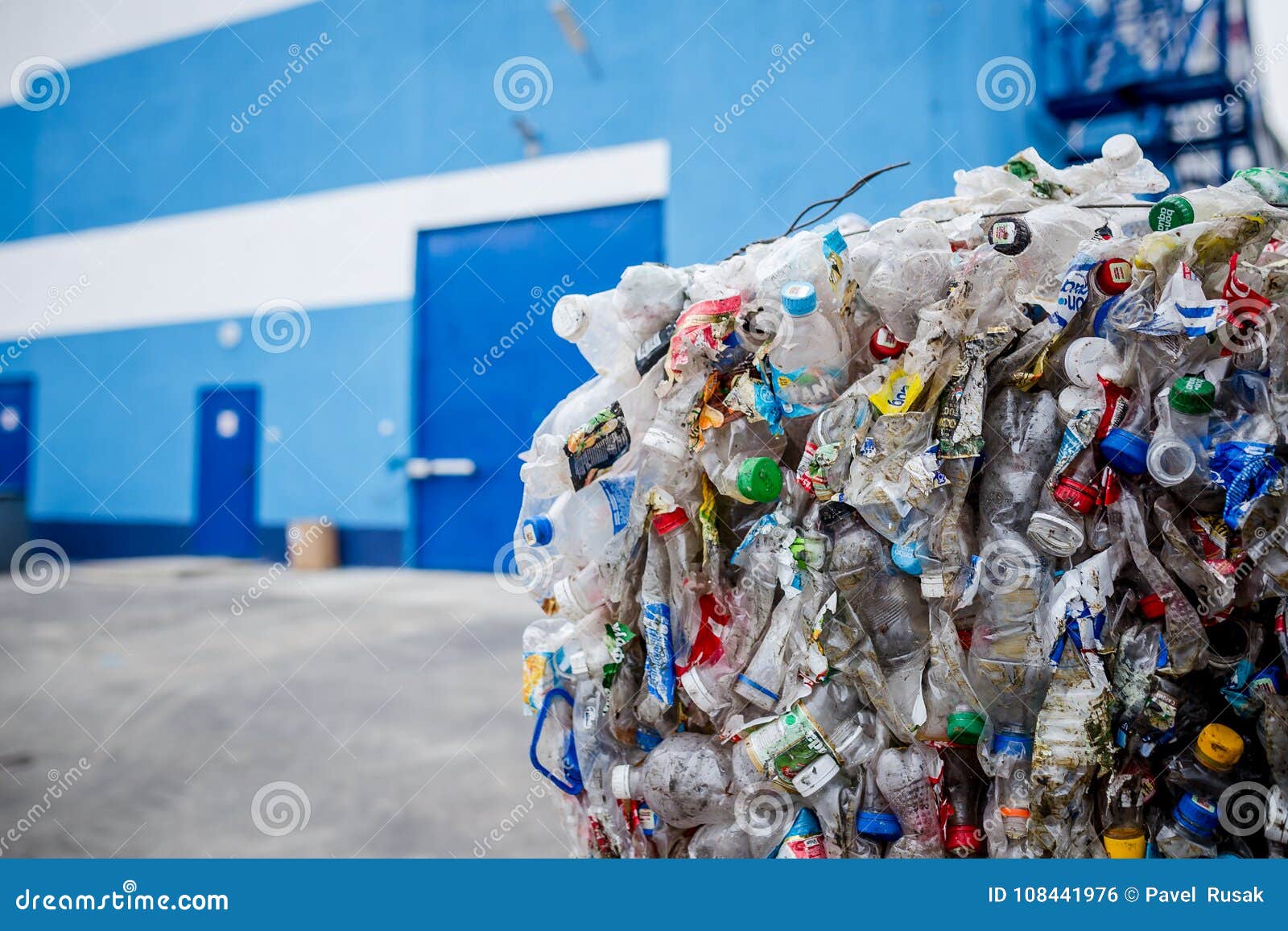 Plastic Waste is in the Warehouse at the Garbage Disposal Plant ...