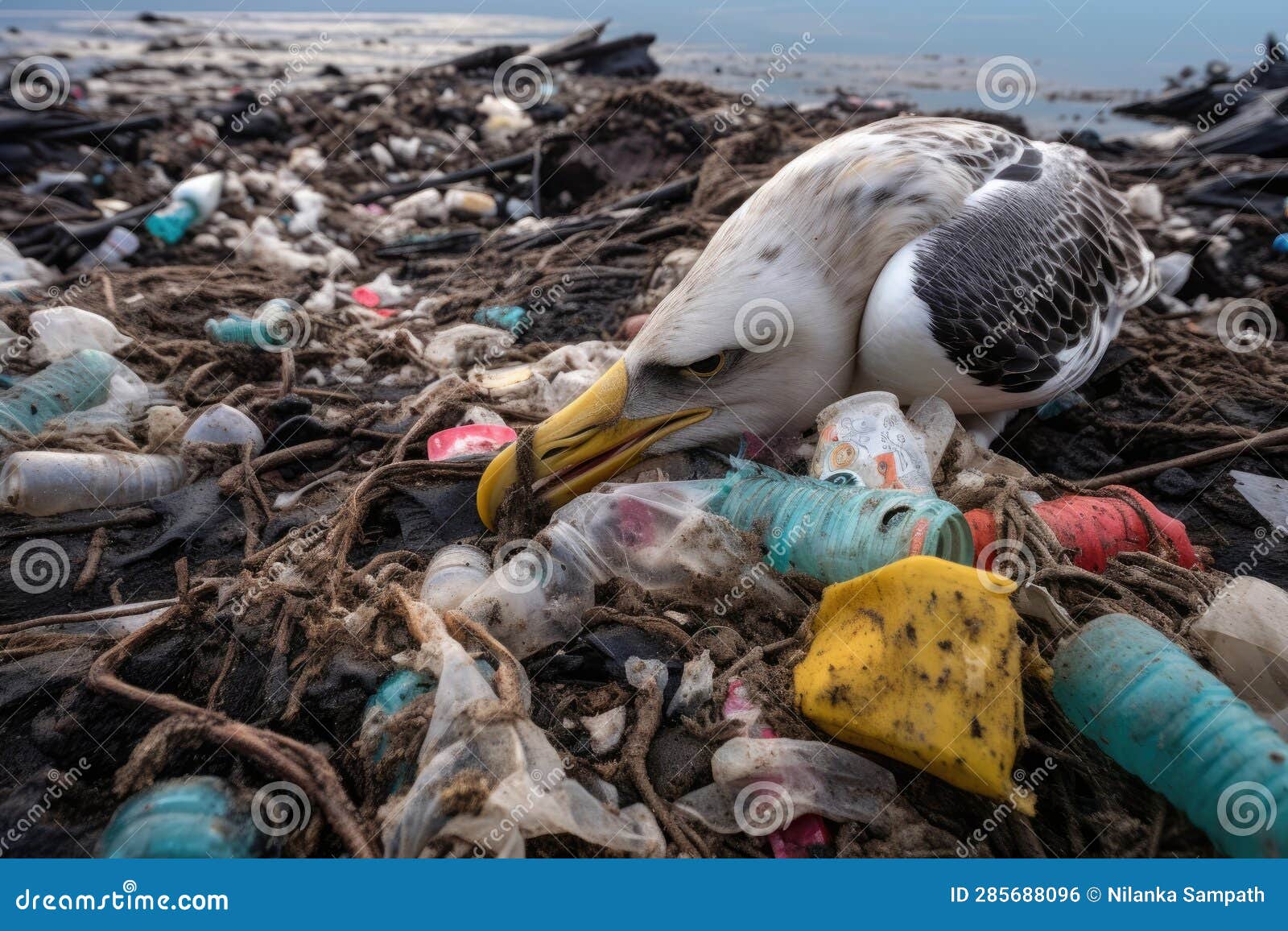 Plastic Waste Washed Ashore on the Beach, Devastating Consequences of ...