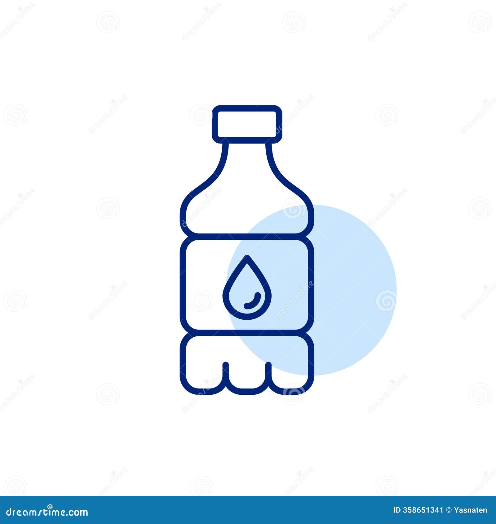Plastic Water Bottle. Pixel Perfect, Editable Stroke Icon Stock ...