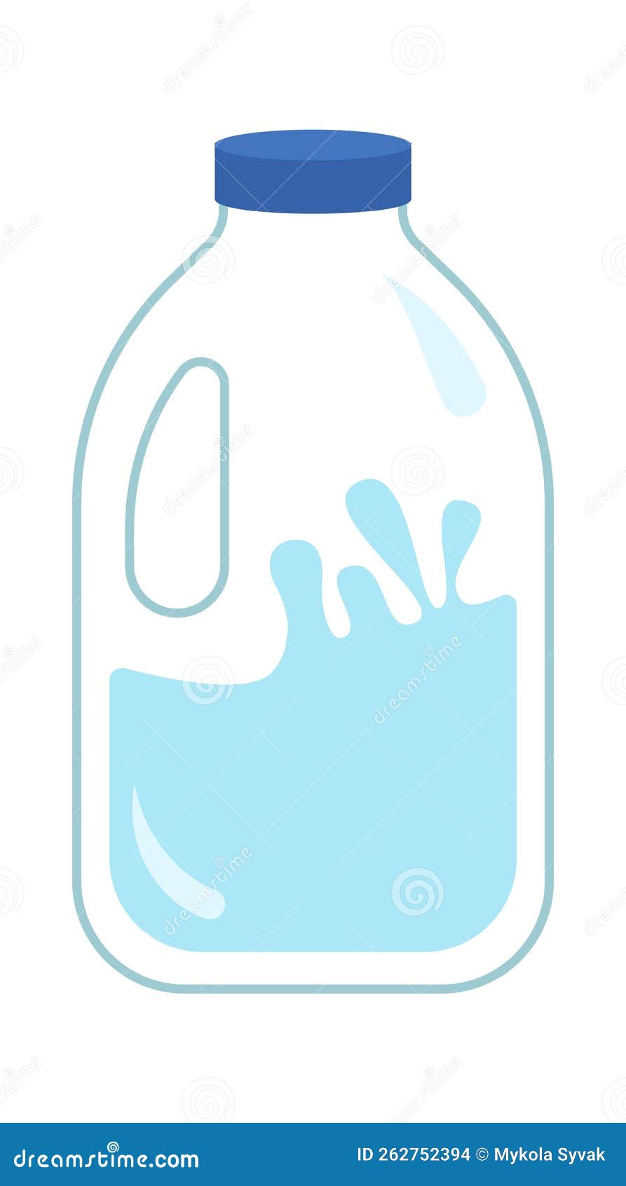 Plastic water bottle stock vector. Illustration of liquid - 262752394