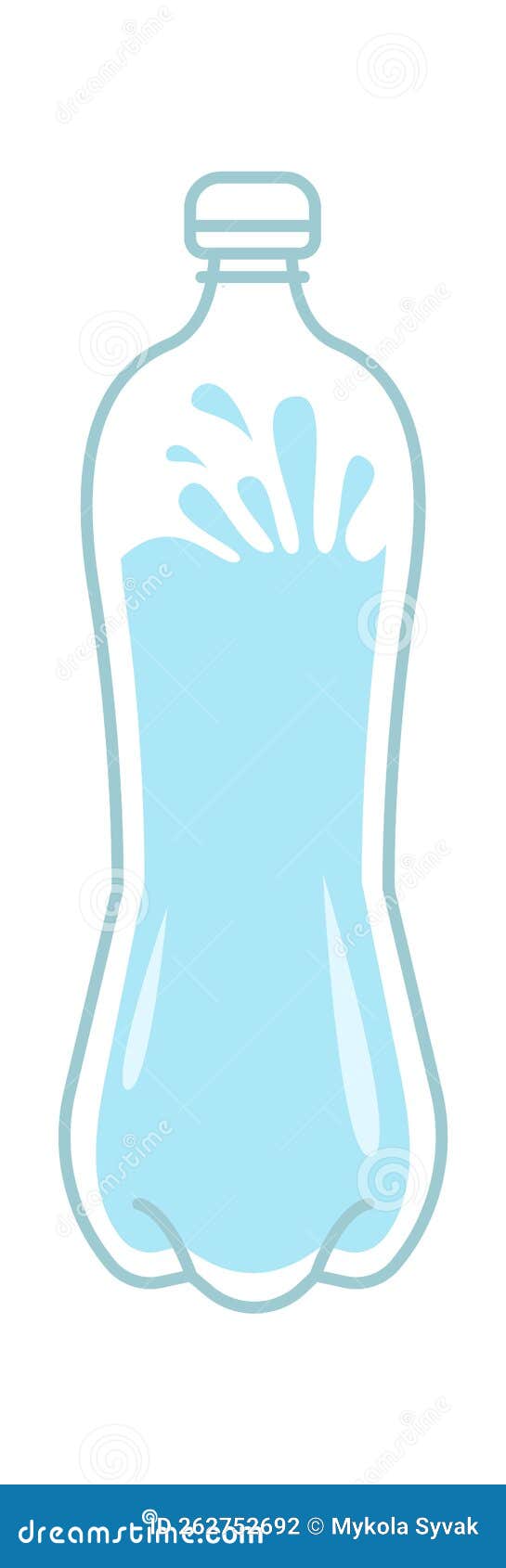 Plastic Water Bottle Stock Vector Illustration Of Full 262752692
