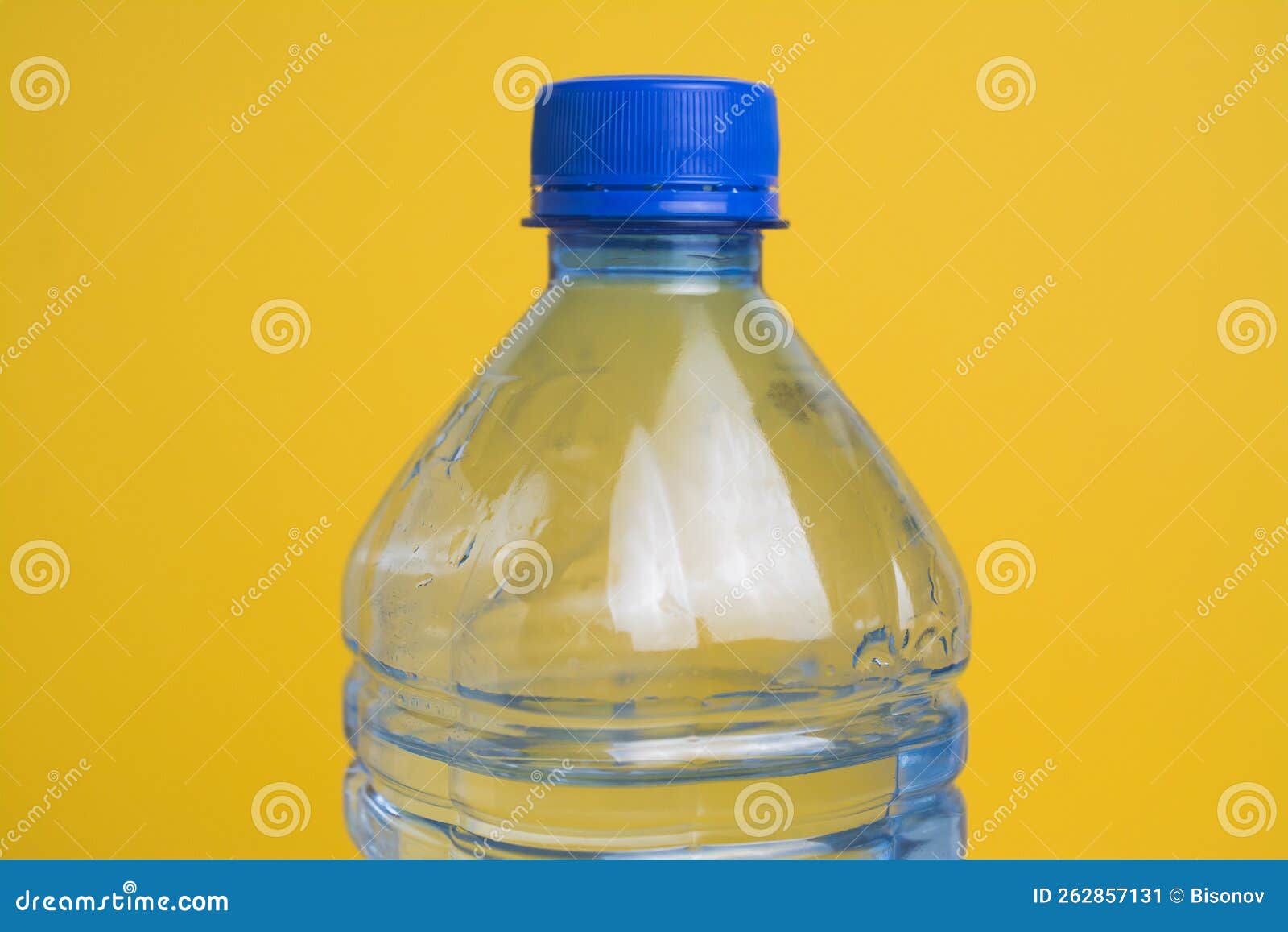 Plastic Water Bottle on Yellow Stock Image - Image of healthy ...