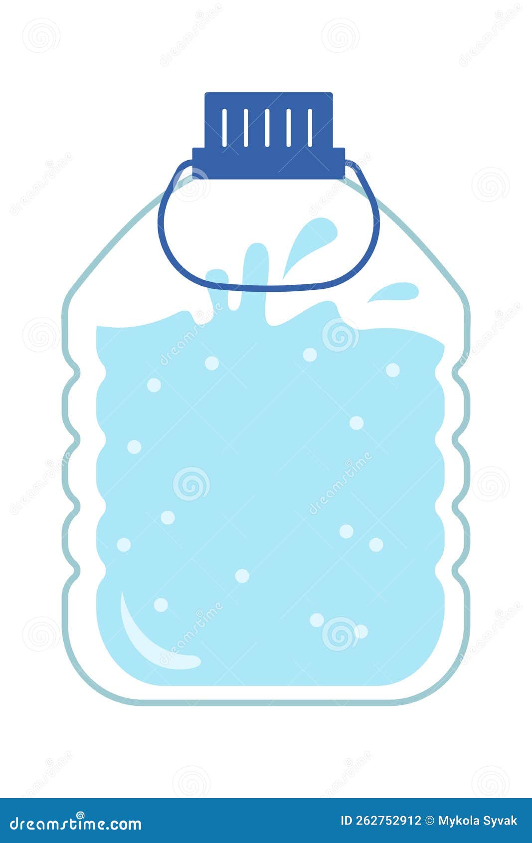 Plastic water canister stock vector. Illustration of canister - 262752912