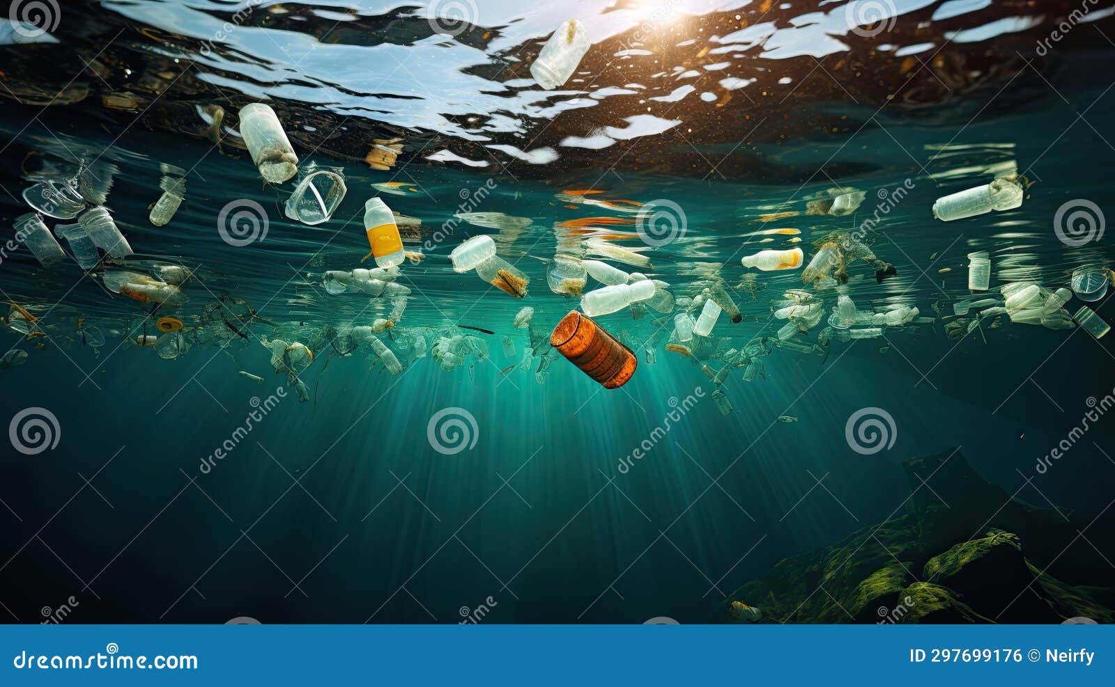 Plastic in Water, Ecological Concept Stock Photo - Image of ecology ...