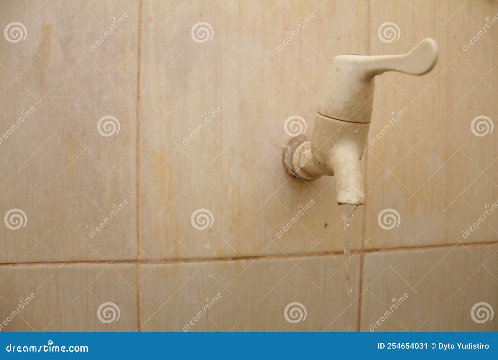 Plastic water faucet stock image. Image of room, glass - 254654031