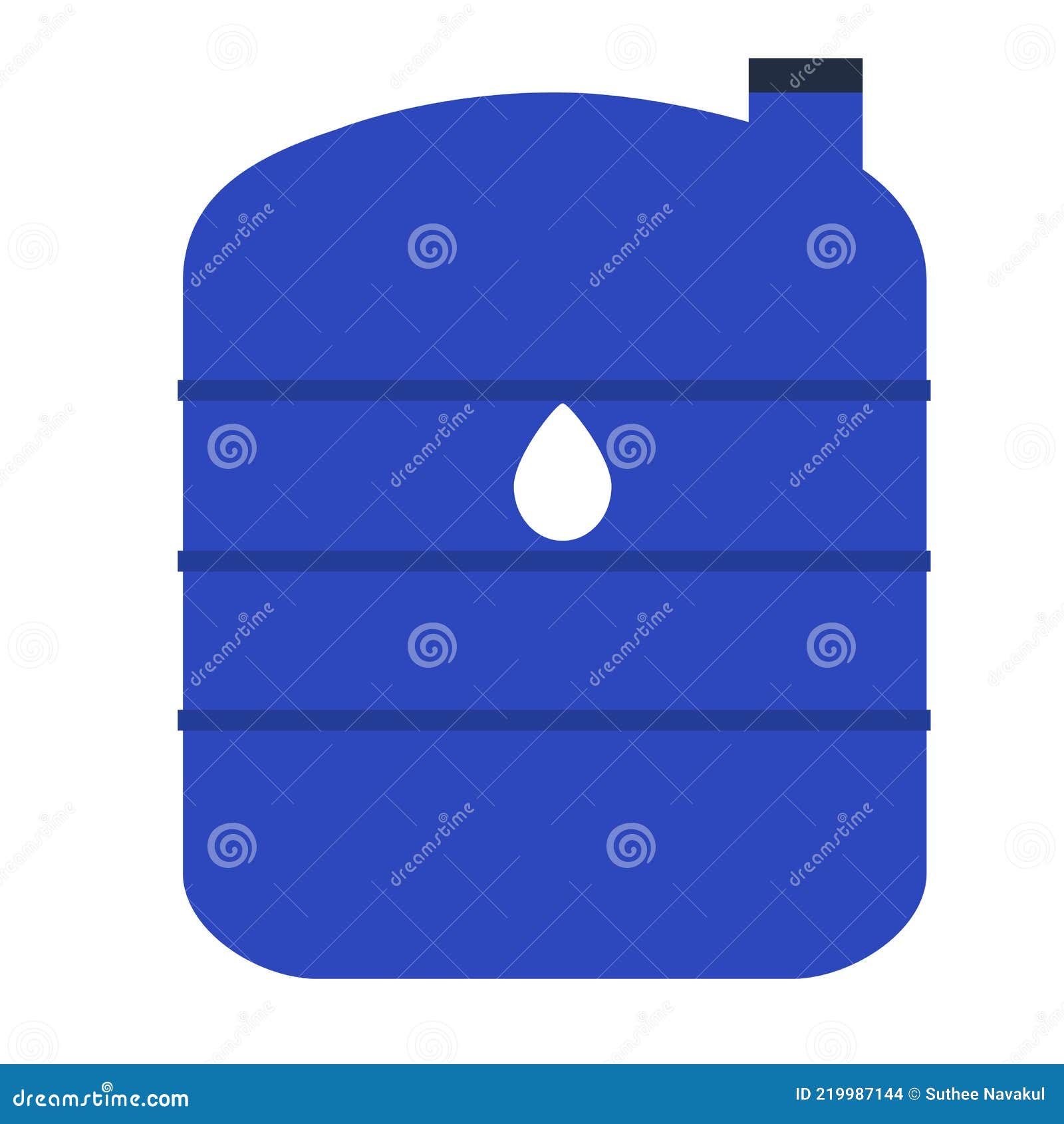 Plastic Water Tank Icon on White Background. Water Tank Sign. Flat ...