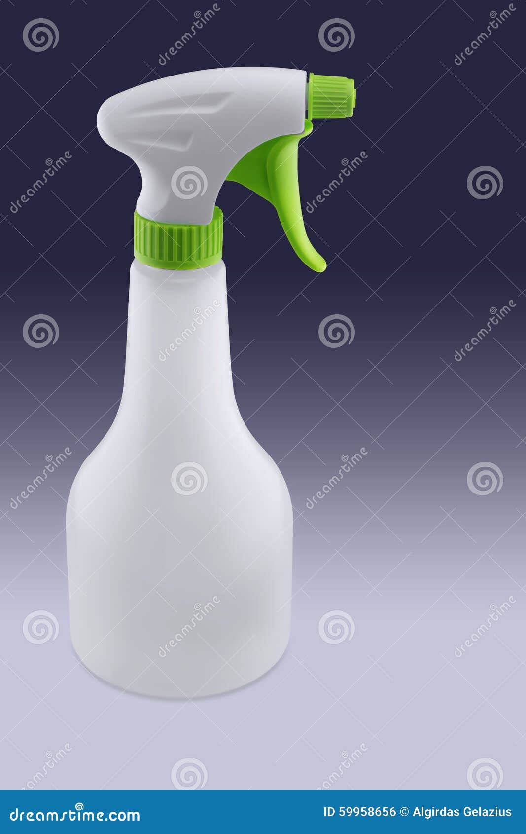 Plastic White Sprayer with Green Elements Stock Photo - Image of fluid ...