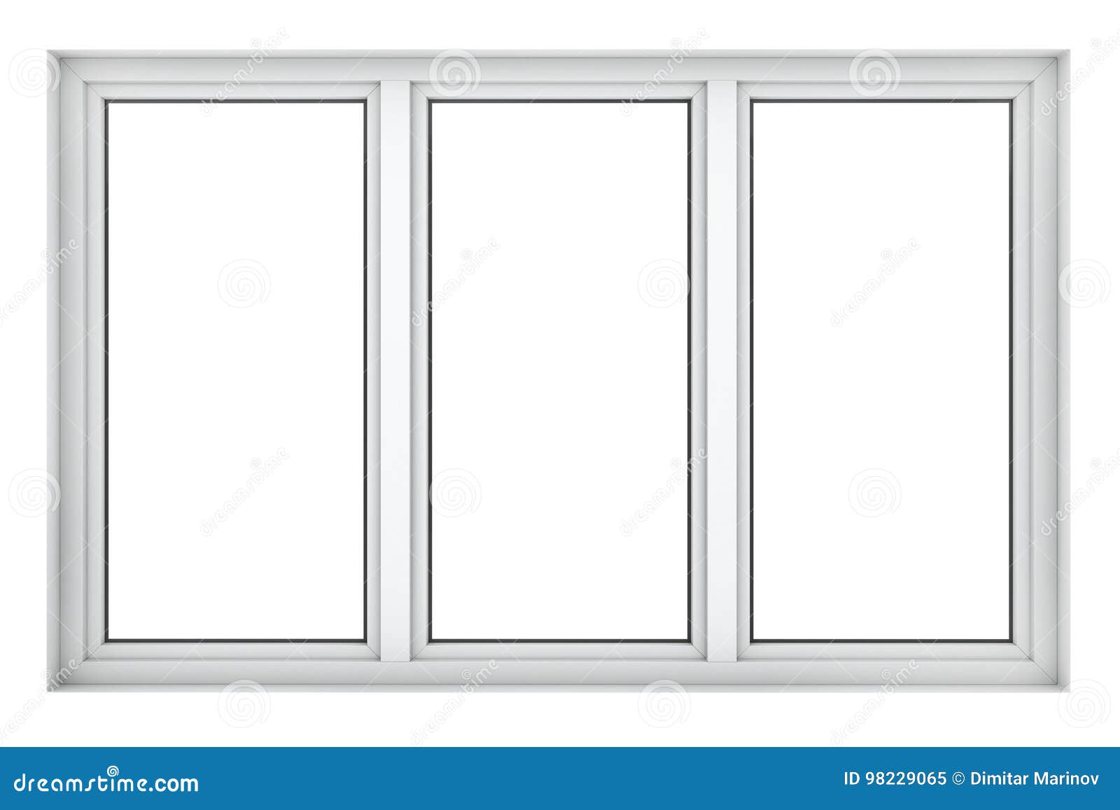 Plastic window frame stock image. Image of front, rendering - 98229065