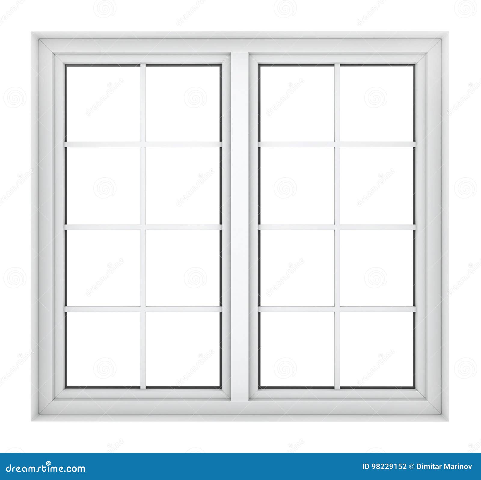 Plastic window frame stock photo. Image of render, rectangular - 98229152