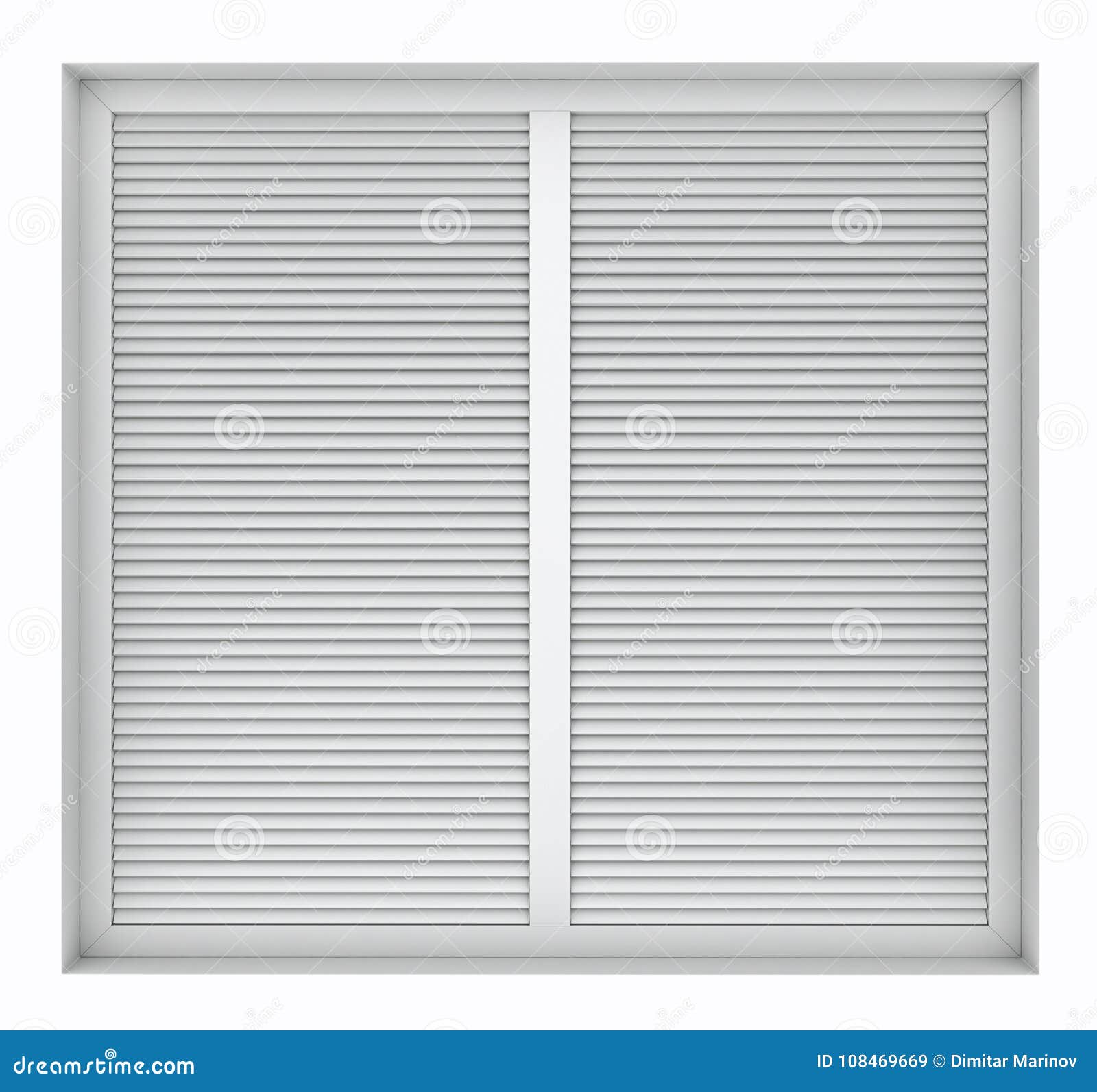 Plastic Window Frame with External Blinds Stock Illustration ...