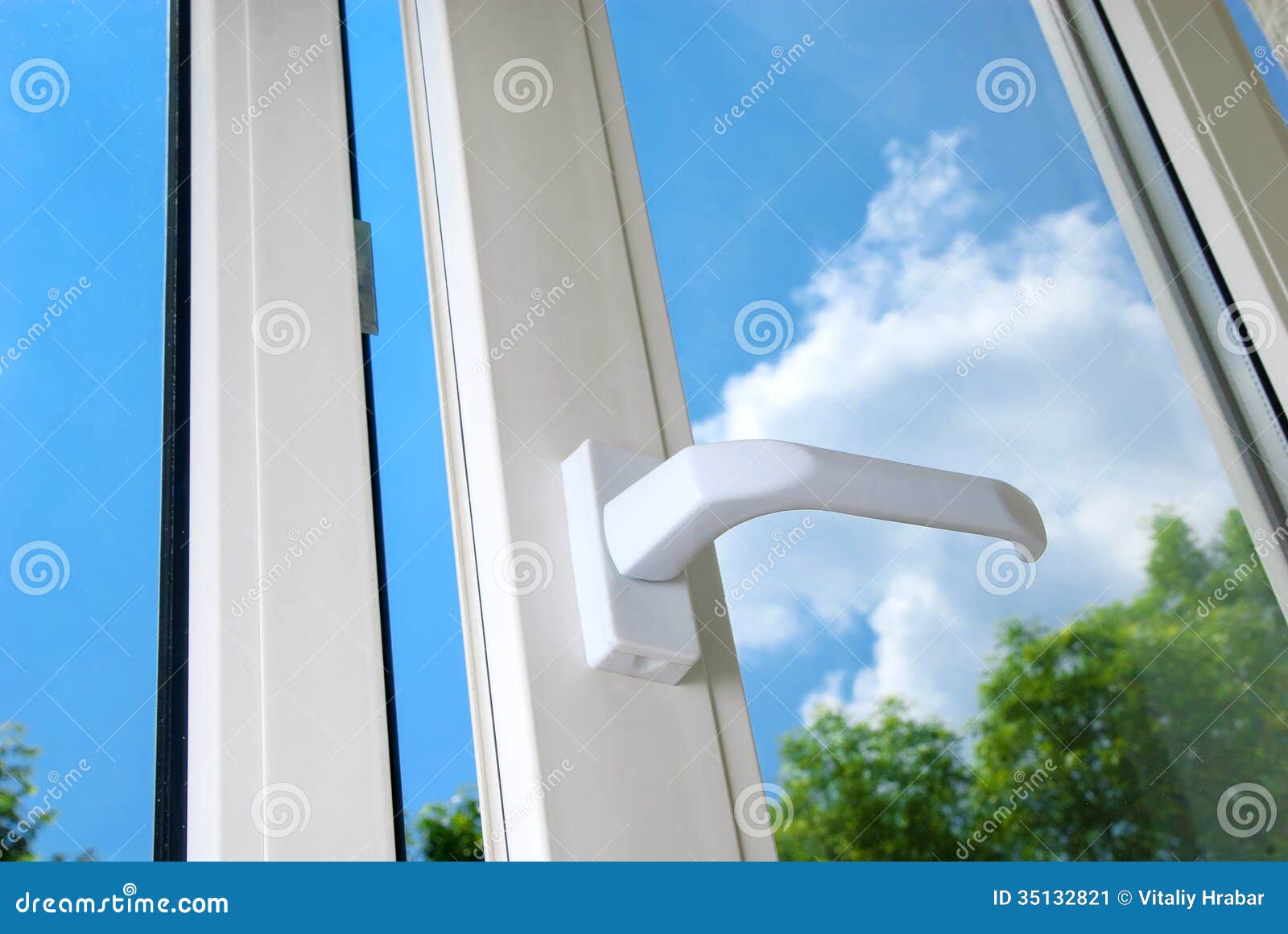 Plastic window stock image. Image of landscape, summer - 35132821