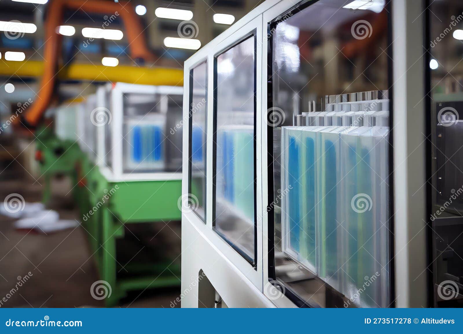 Plastic Window Production Line with Clear and Colored Windows Being ...