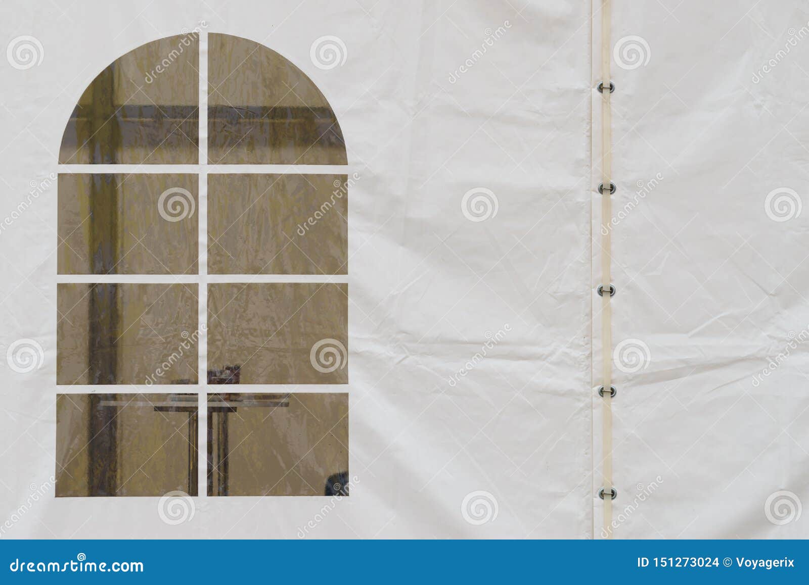 Plastic Window in White Event Tent Stock Photo - Image of party, summer ...