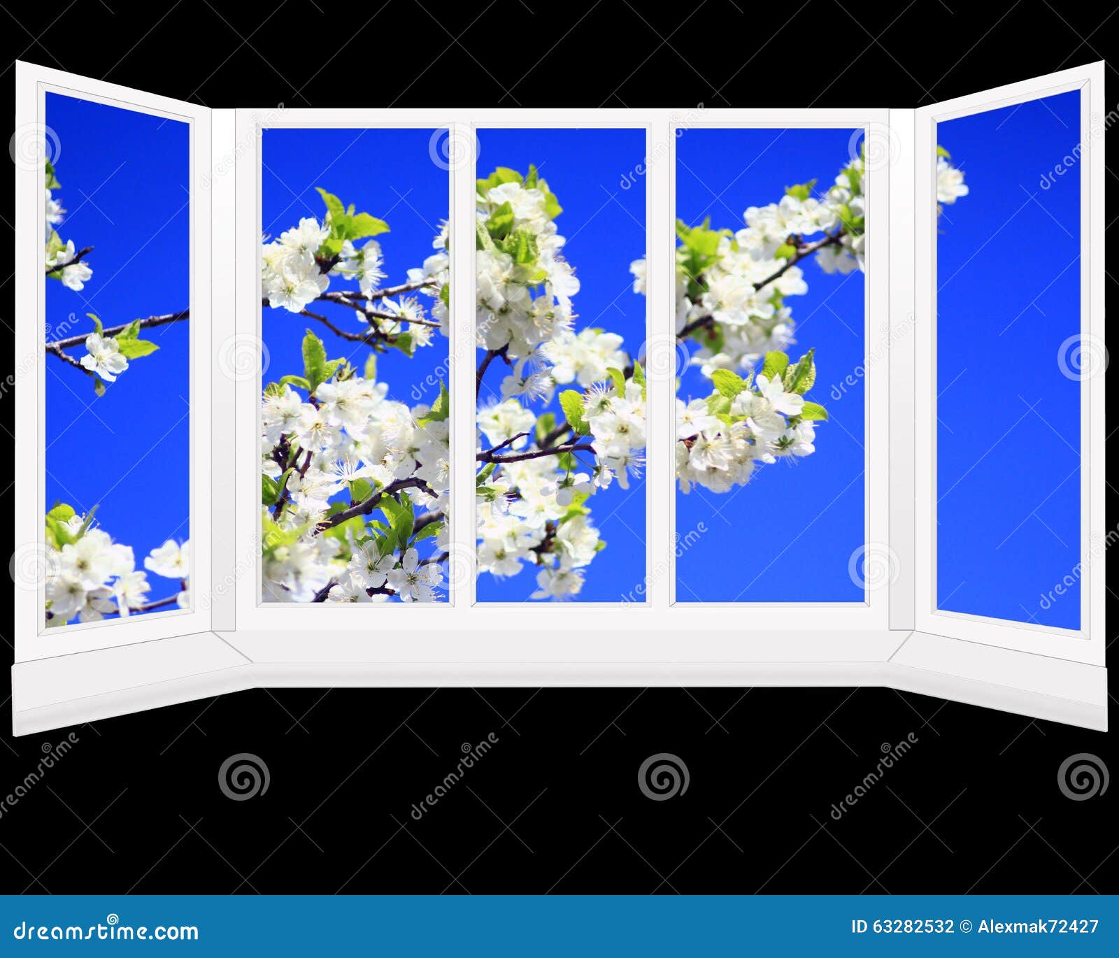 Plastic Windows Overlooking the Garden Stock Photo - Image of modern ...