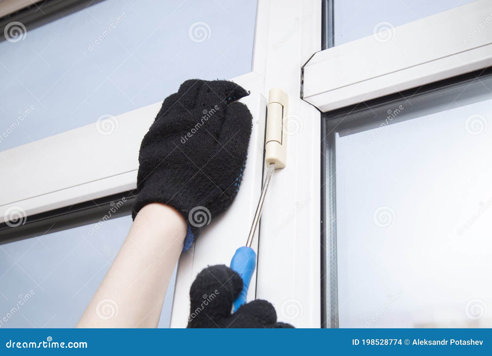 Plastic Windows. Repair and Installation of Plastic Windows Stock Photo ...