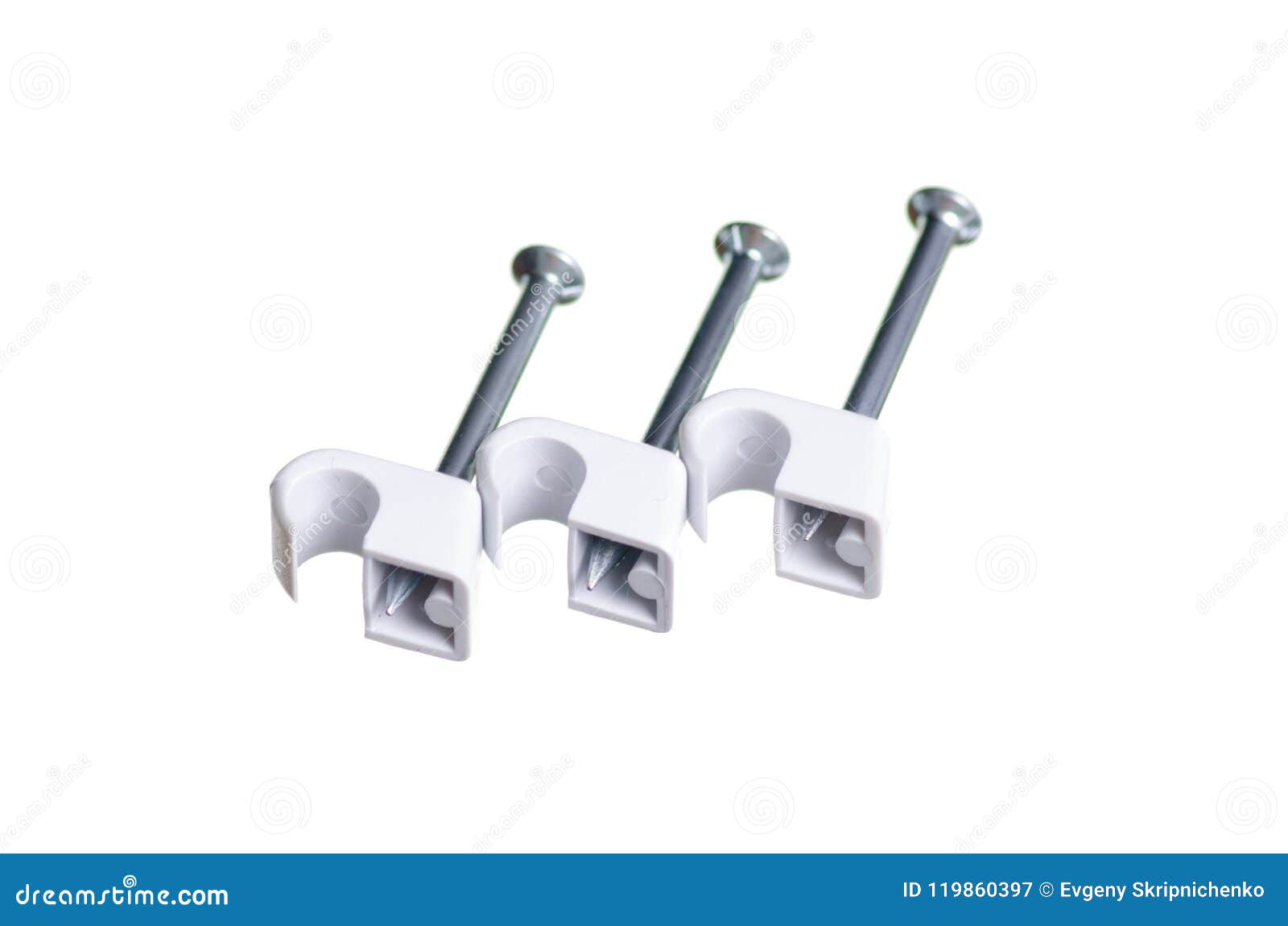 Plastic wire clips stock image. Image of electric, component - 119860397