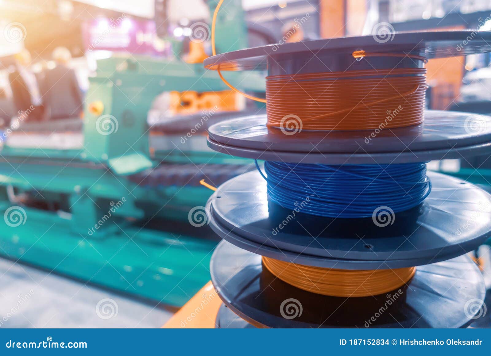 Plastic Wire for 3D Printer Stock Photo - Image of filament, role ...