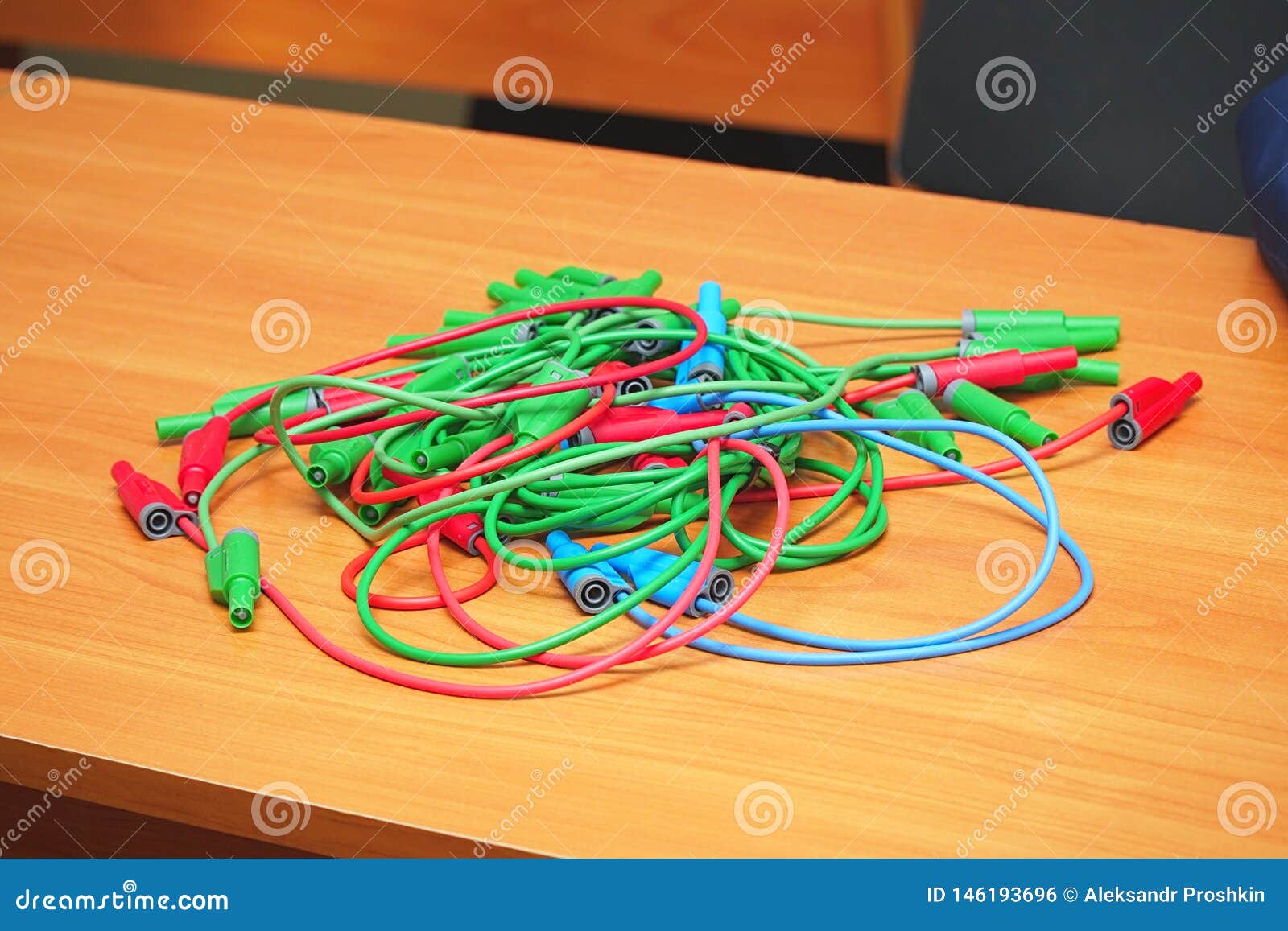Plastic Wires and Connectors on Table Stock Photo - Image of internet ...