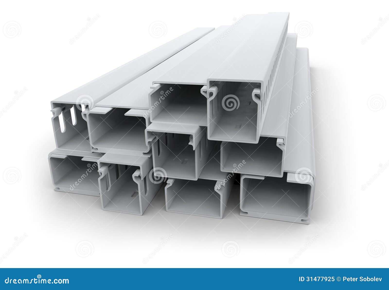 Plastic wiring duct stock image. Image of raceway, angle - 31477925