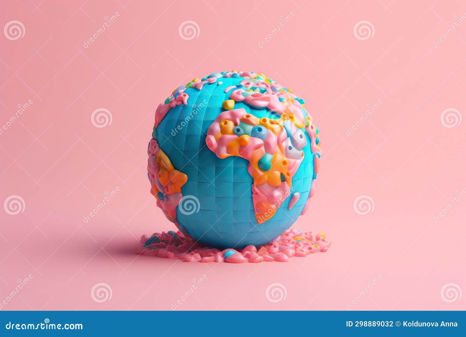Plastic World Win Minimalism, Concept of Sustainability Stock Photo ...